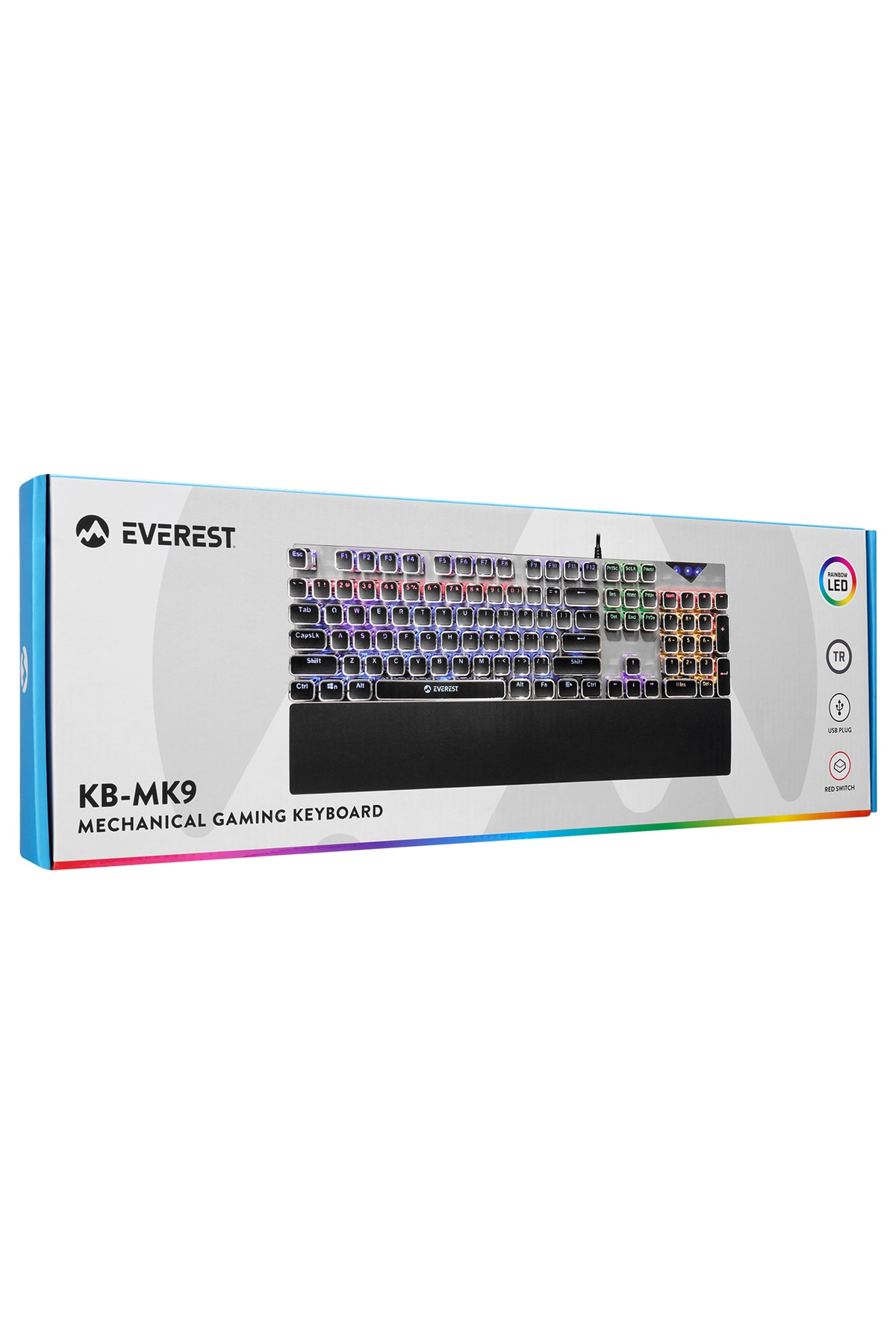 Everest Kb-mk9 Gümüş Usb Bilek Destekli Daktilo Tuşlu Mekanik Q Red ...