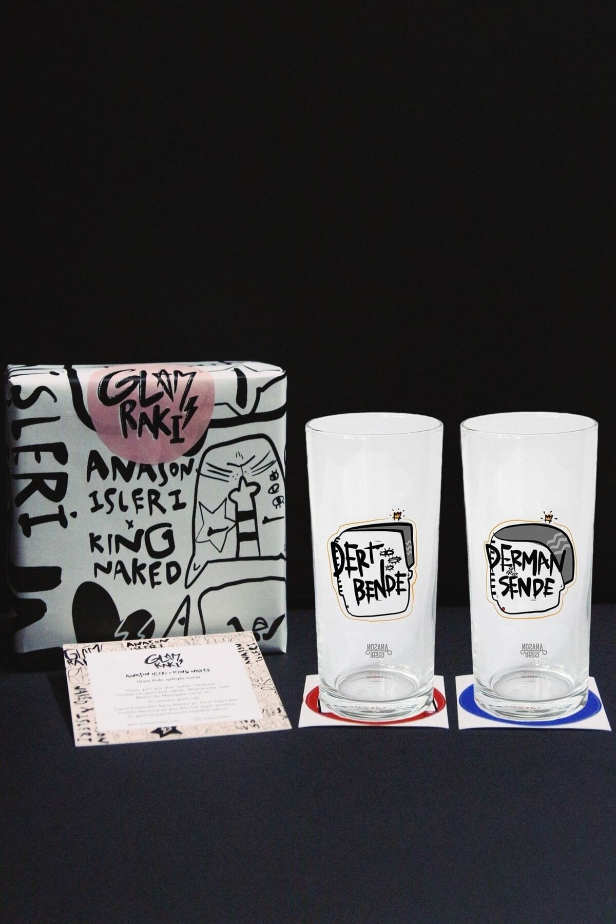 Anason İşleri Bende & Sende Klasik Rakı Kadehi 2'li Set (hediye Paketli ...