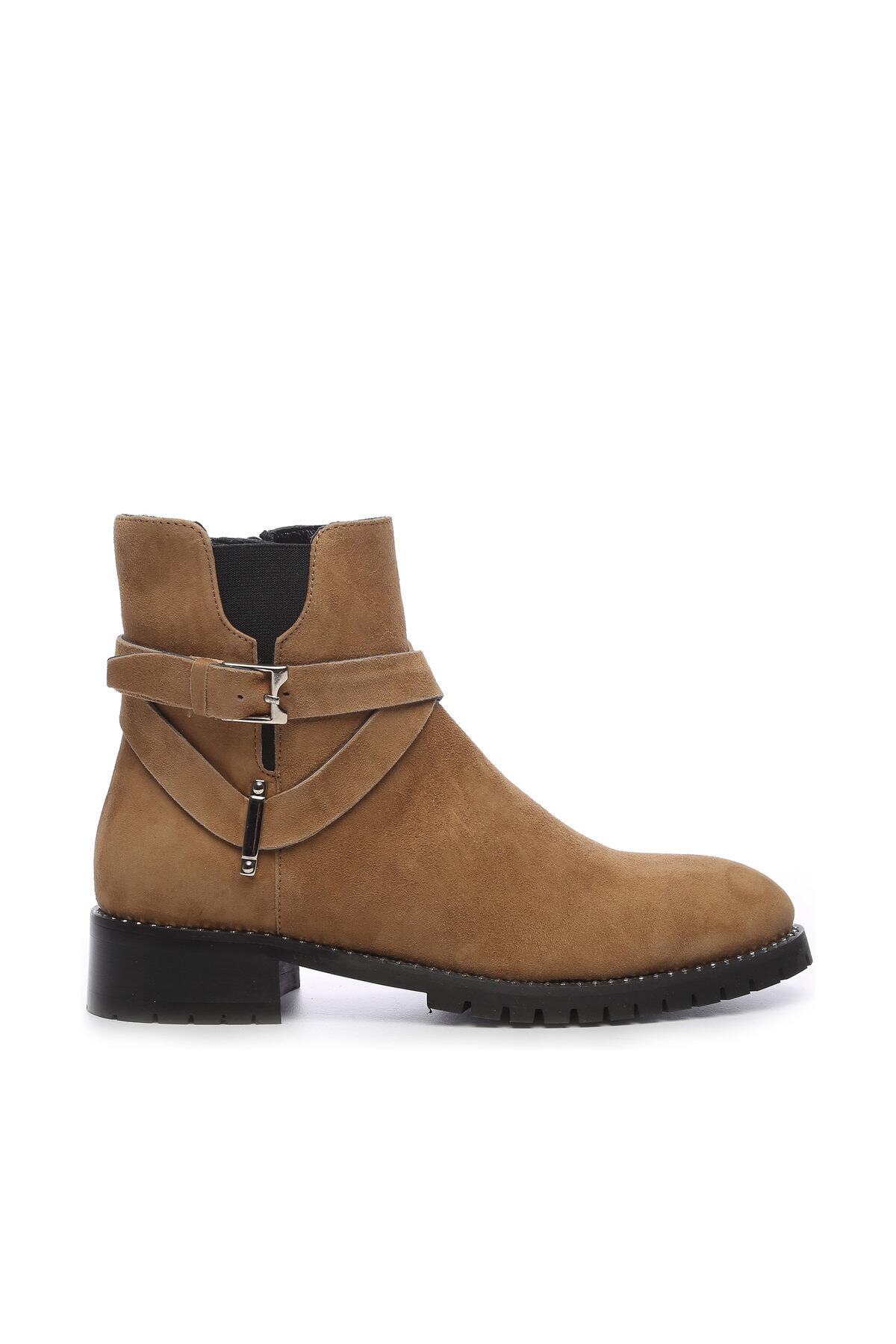 KEMAL TANCA Hakiki Deri Kahverengi Kadın Bot