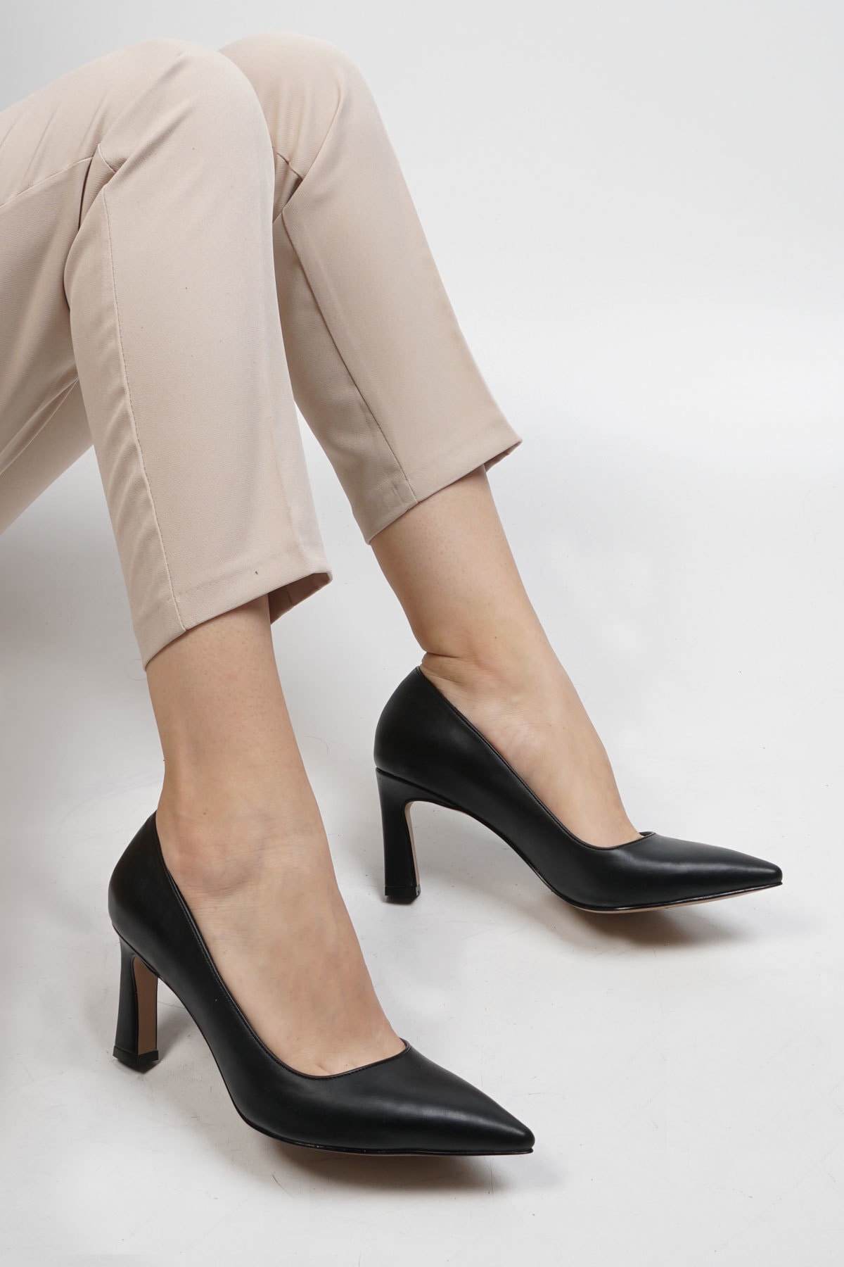 Marjin Siyah Kadın Akuna Stiletto Topuklu Ayakkabı Marjin Siyah Kadın Akuna Stiletto Topuklu Ayakkabı