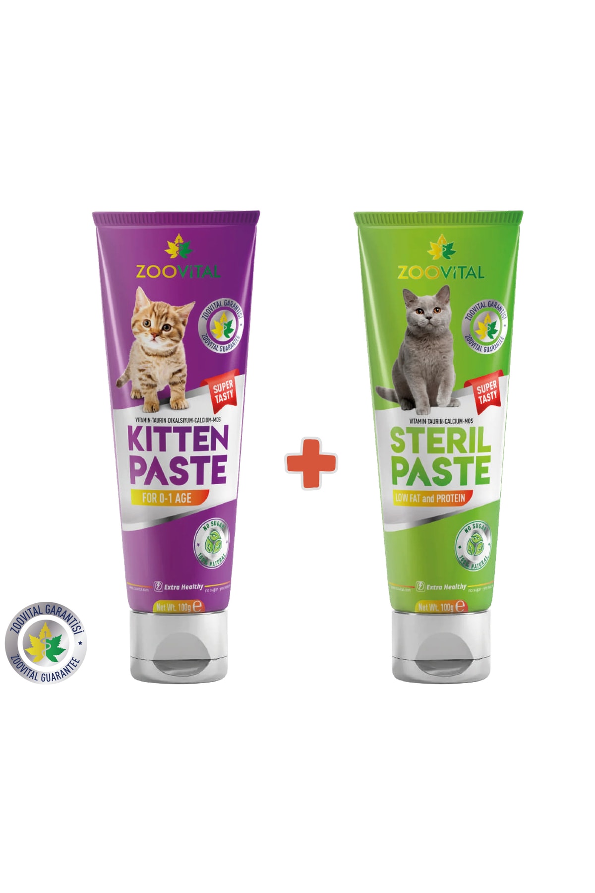 Zoovital Kitten Paste 100 Gr Yavru Kedi Vitamini + Steril Paste 100 Gr ...