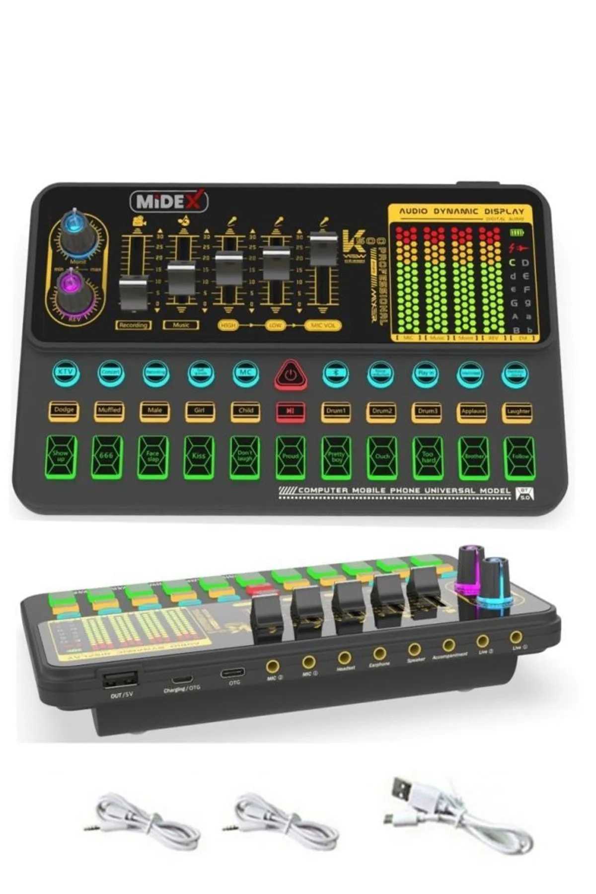 Midex Vs11 Üst Seviye Stüdyo Kayıt Canlı Yayın Bluetooth Ve Şarjlı Ses ...