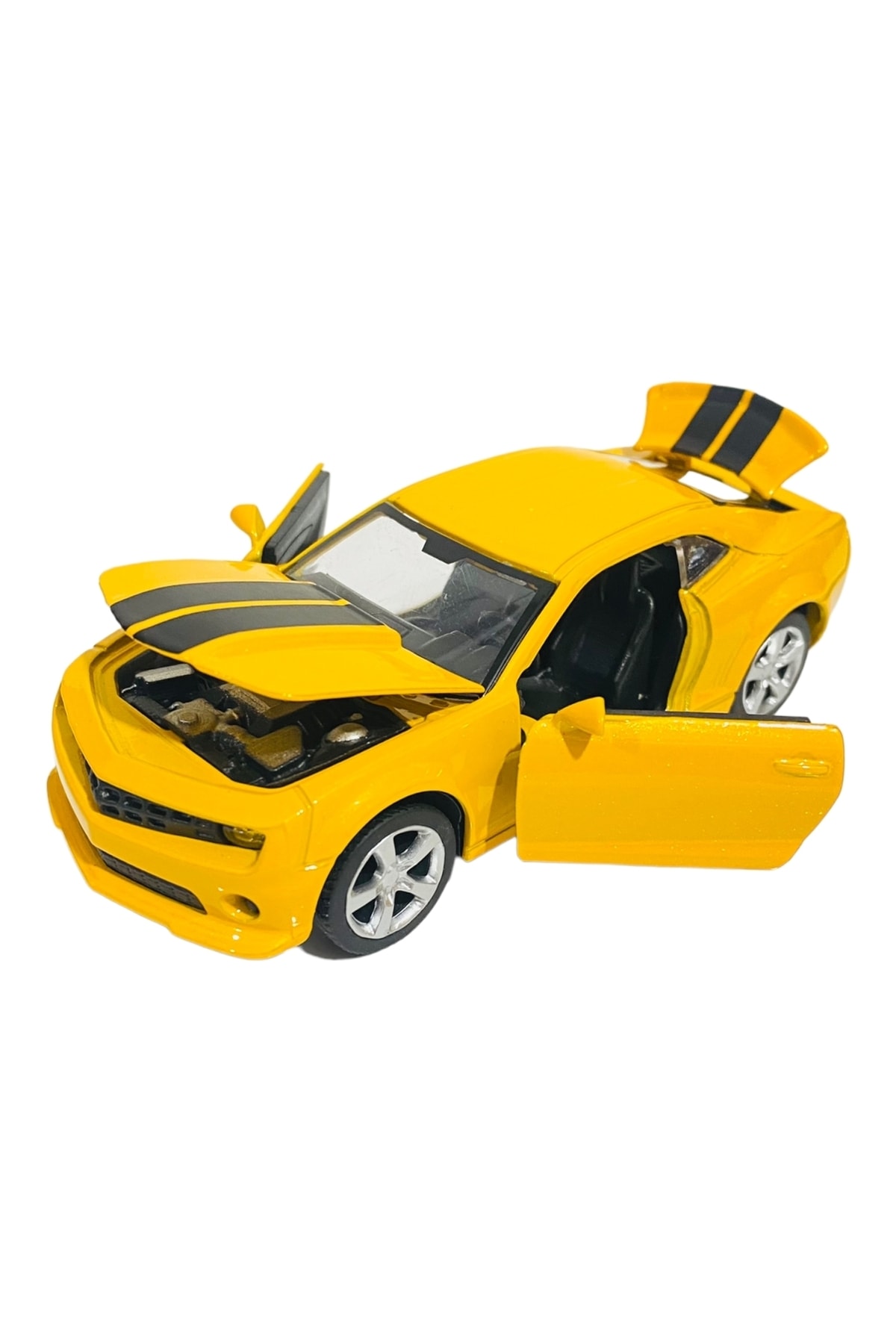 tmtoysandmore Camaro Model Metal Araba Kapılar Kaput Bagaj Açılır Sarı ...