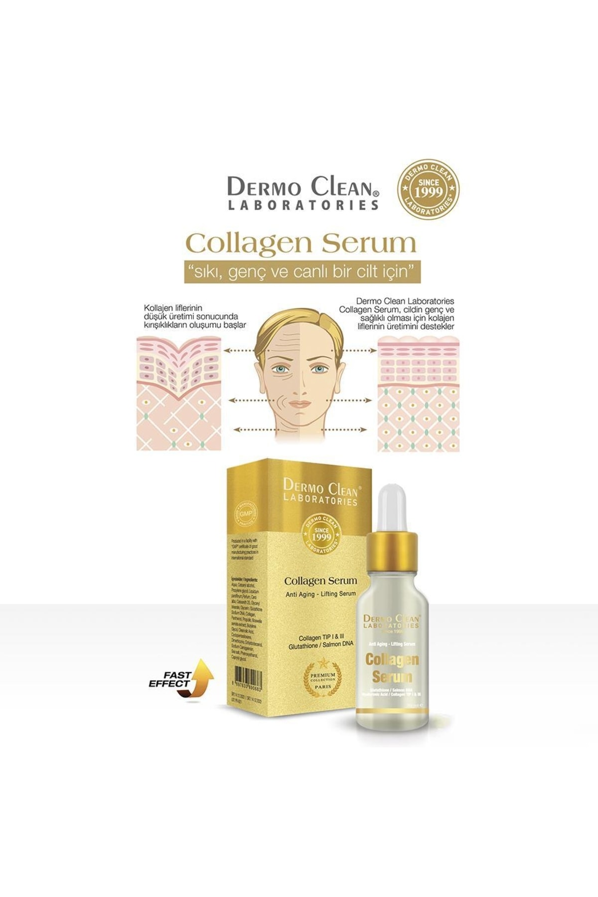 Dermo Clean Premium Collection Collagen Serum Ve Collagen Krem Seti Fiyatı, Yorumları - Trendyol