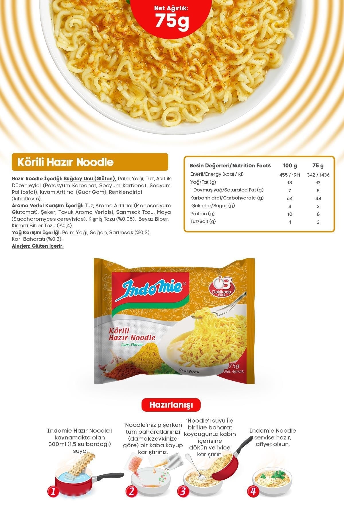 Indomie Noodle Hazır 40 Pack Mix Paket Fiyatı, Yorumları - Trendyol