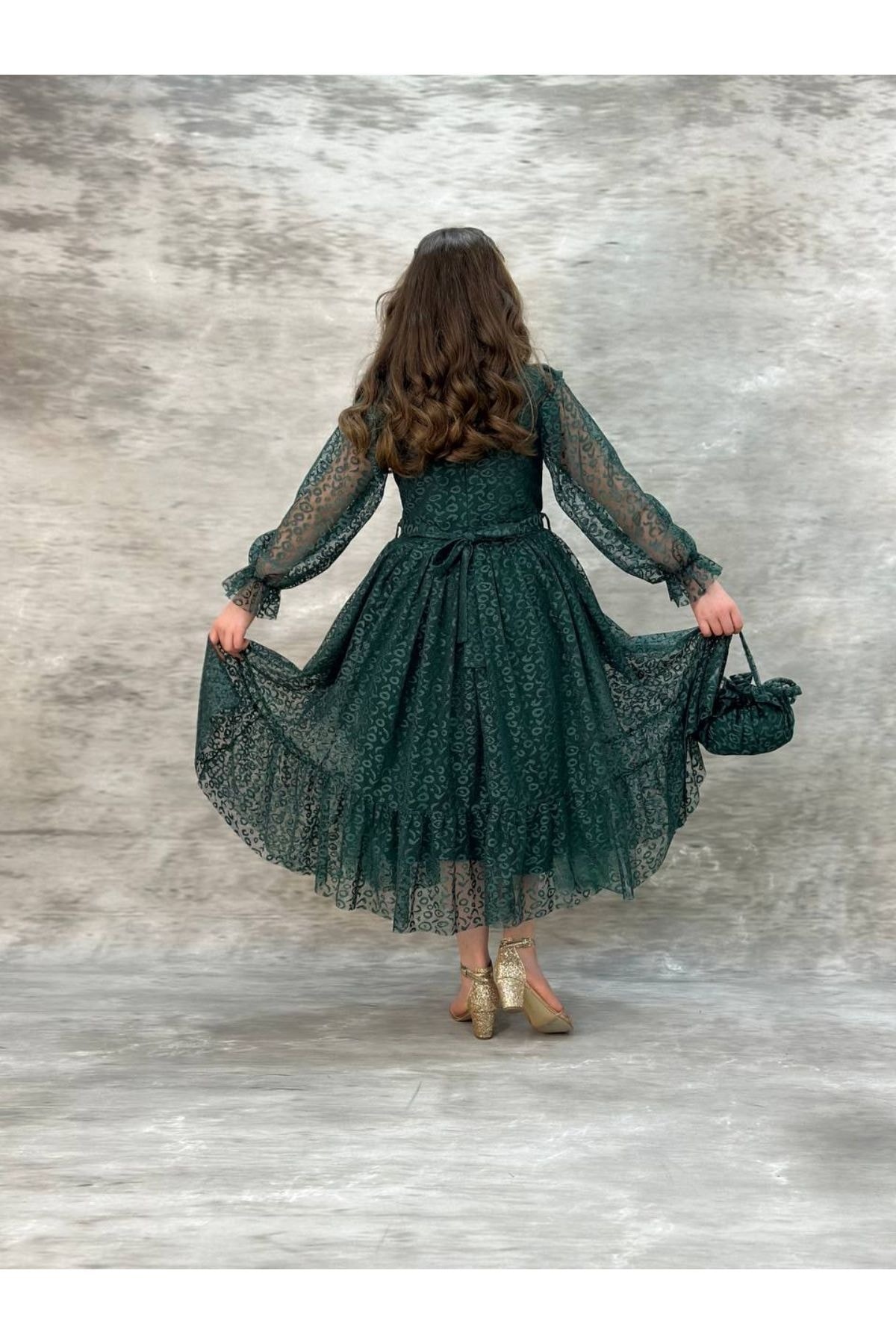 Pumpido Uzun Kollu Nisa Model Kız Çocuk Elbise Fiyatı, Yorumları - Trendyol