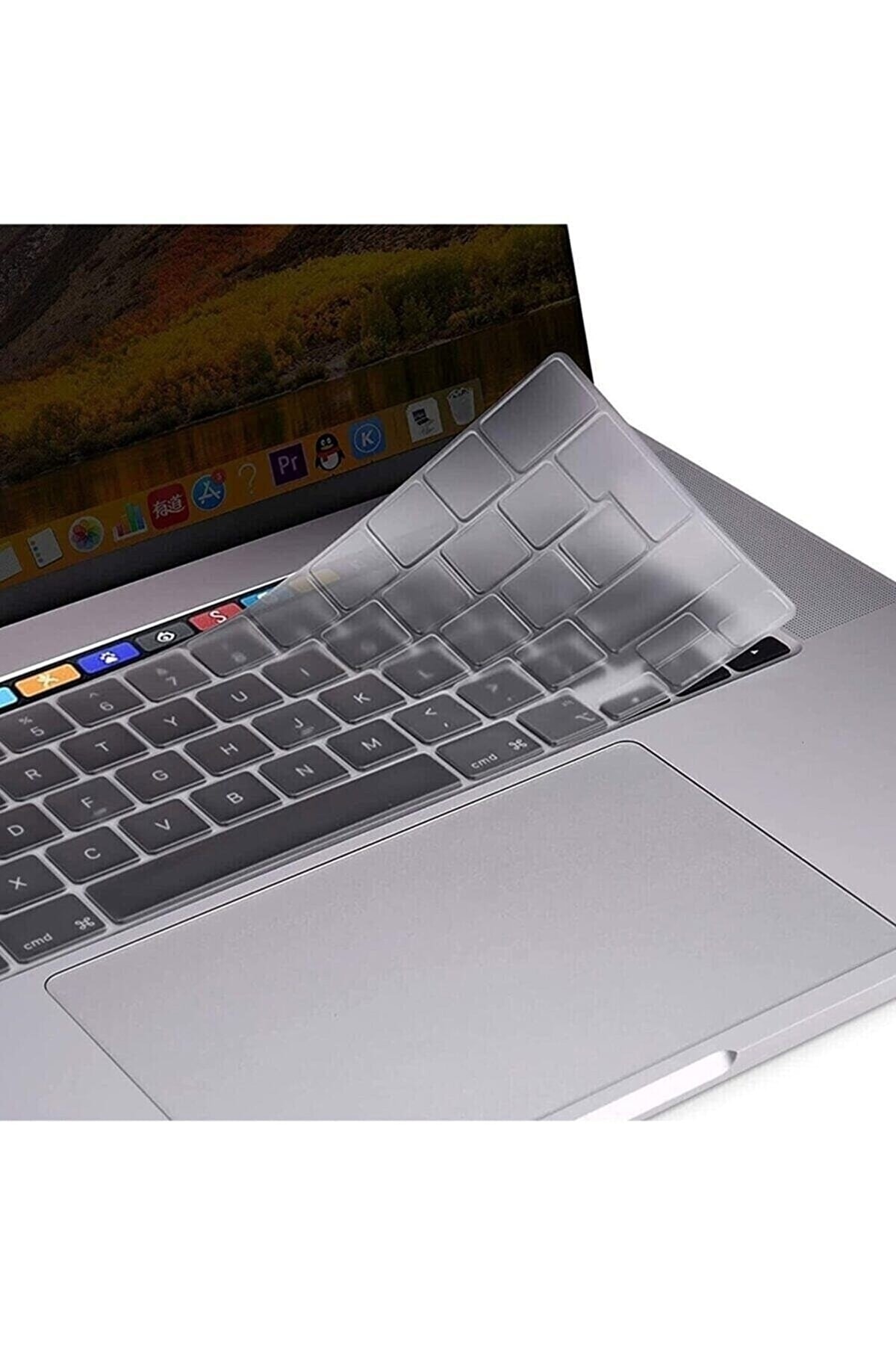 Fibaks Apple Macbook Air 13 M1 Çip 2020 A2337 Simli Siyah Koruma Kapak ...