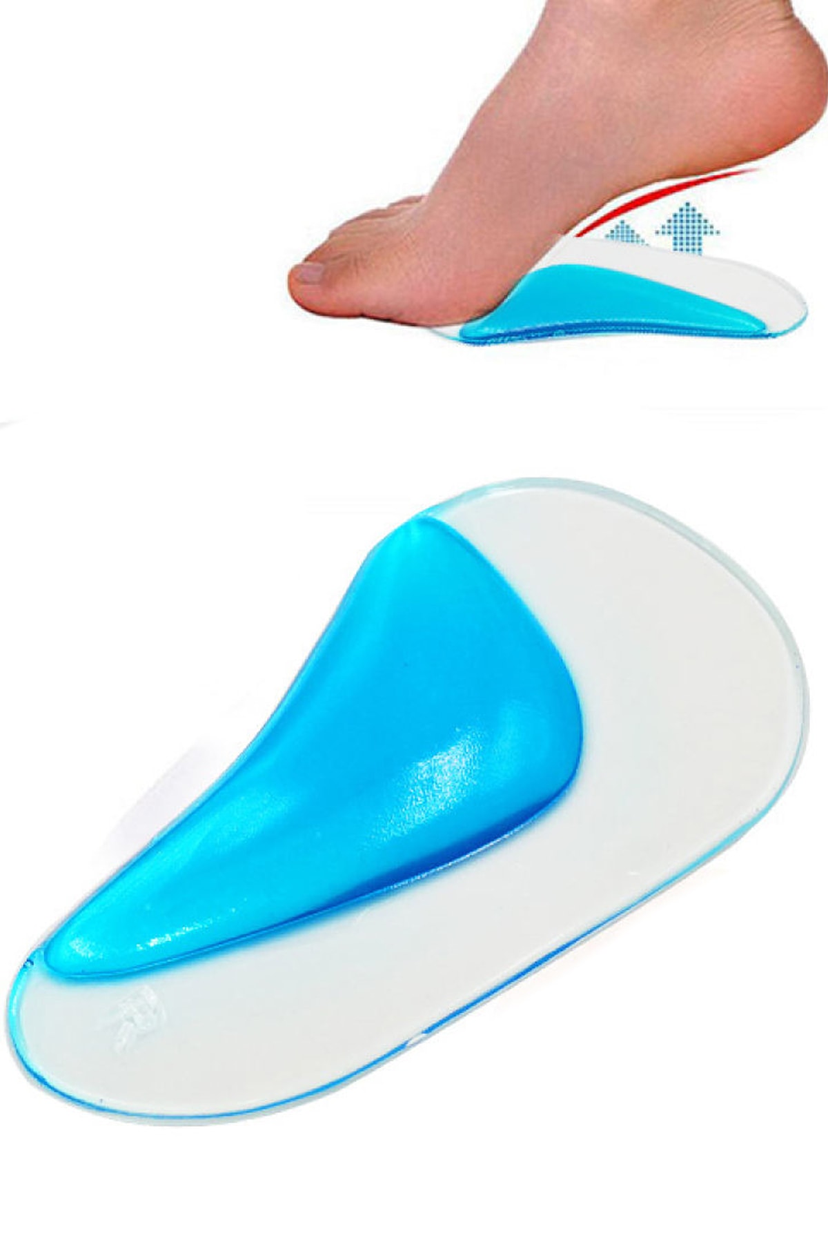 TechnoStation Silikon Ayak Tabanlık Içe Basma Önleyici Düz Tabanlar ...