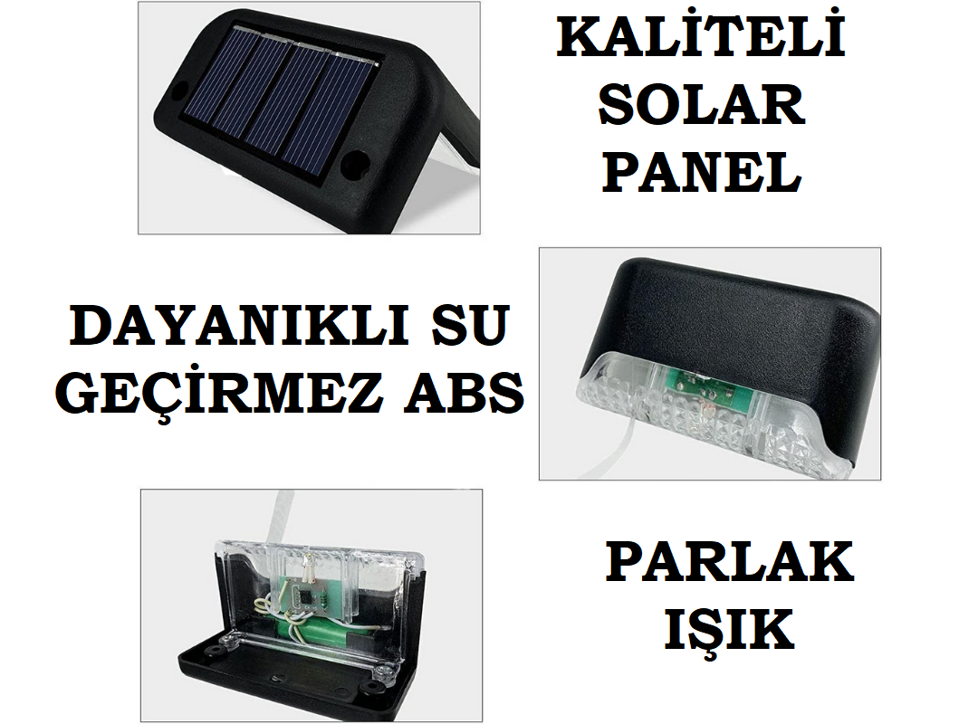 Unichrome 2li Paket Solar Güneş Enerjili Şarj Edilen Köşebent Merdiven ...