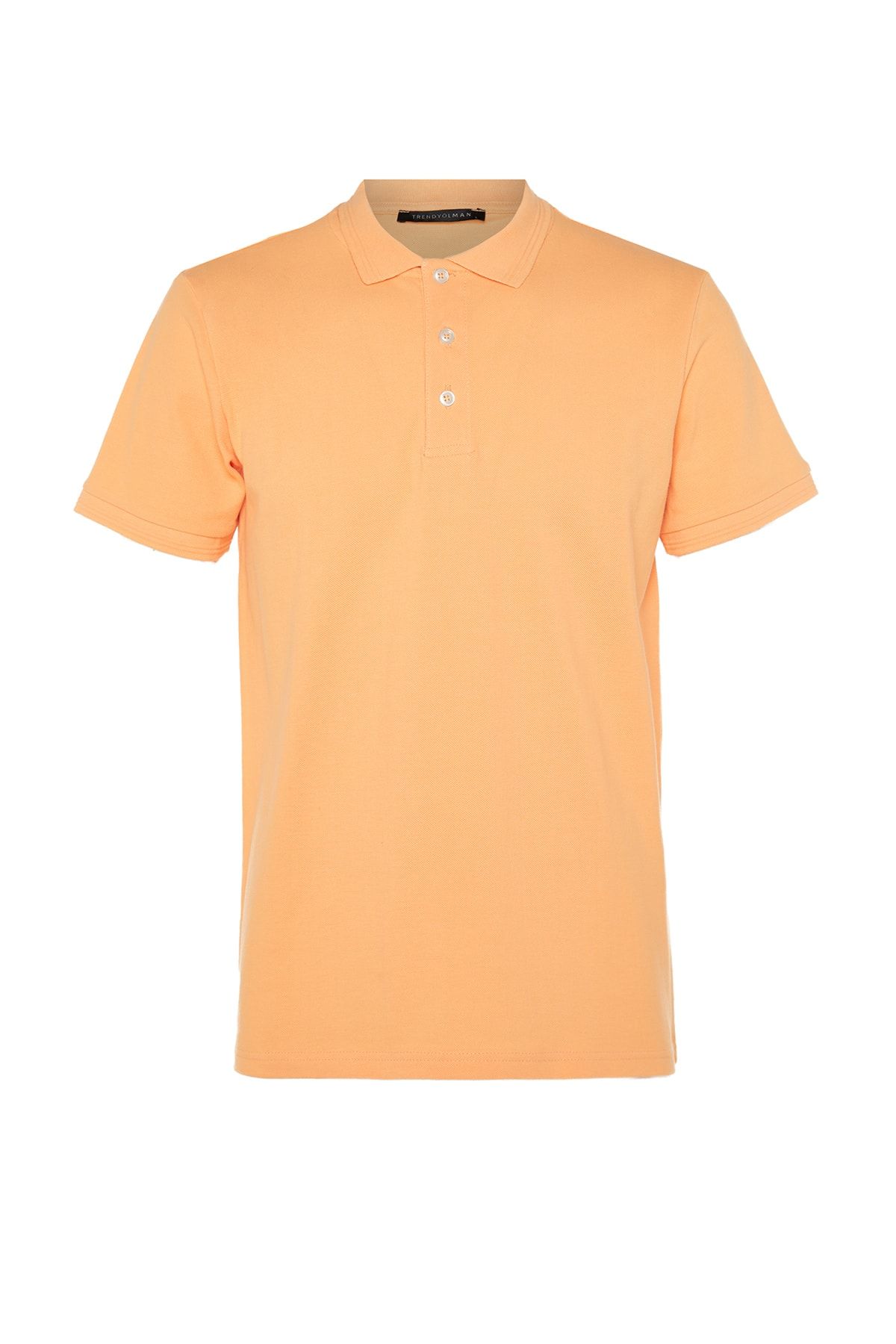 Trendyol Collection Orangefarbenes Herren T Shirt Mit Schmalem Schmalem