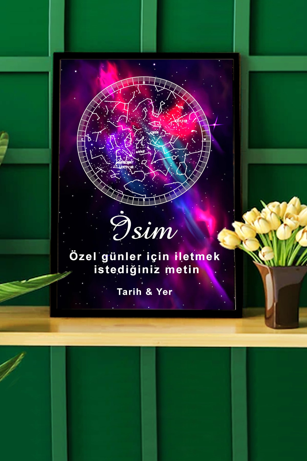 BNC DESIGN Kişiye Özel Gökyüzü Yıldız Haritası Hediye Tablo Spotify Kodlu Doğum Haritası Fiyatı ...