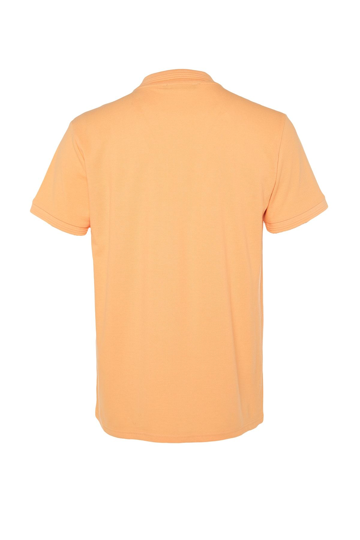 Trendyol Collection Orangefarbenes Herren T Shirt Mit Schmalem Schmalem