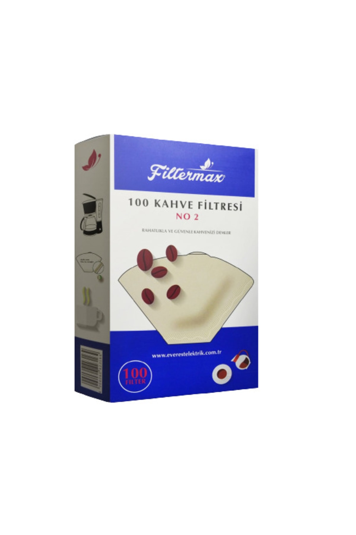 Filtermax 2 Numara Filtre Kahve Kağıdı 100'lü - Fiyatı, Yorumları