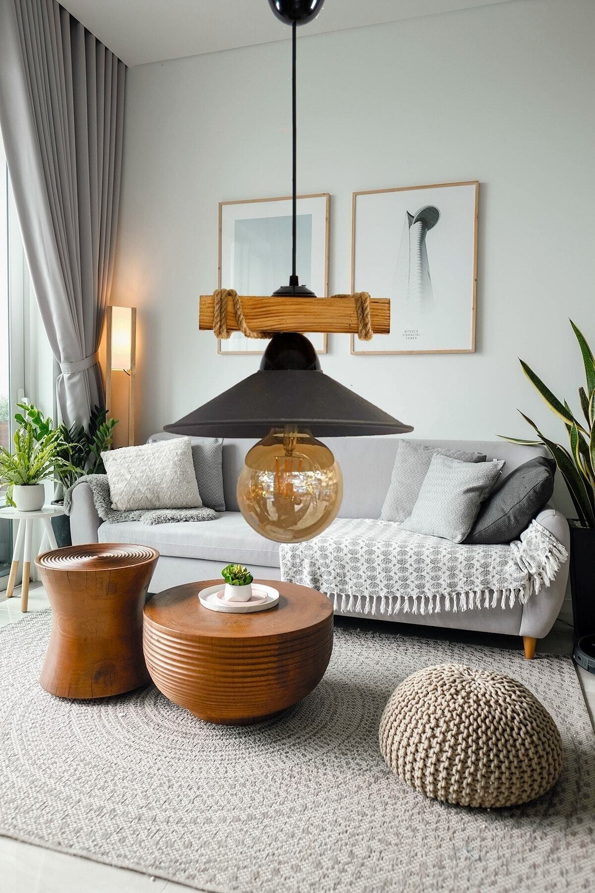 Enlight Home Ahşap Halatlı Maya Ufo Tekli Sarkıt Avize Fiyatı, Yorumları - Trendyol