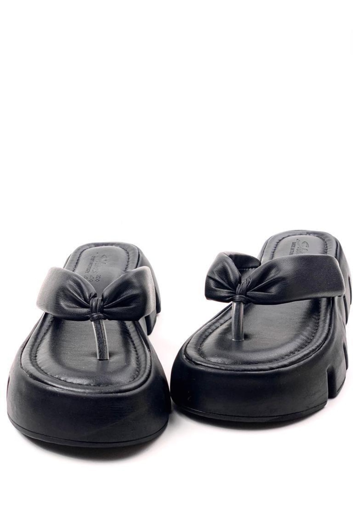 bescobel Kadın Siyah Pundy Yüksek Konfor Ortopedik Taban Parmak Arası ...