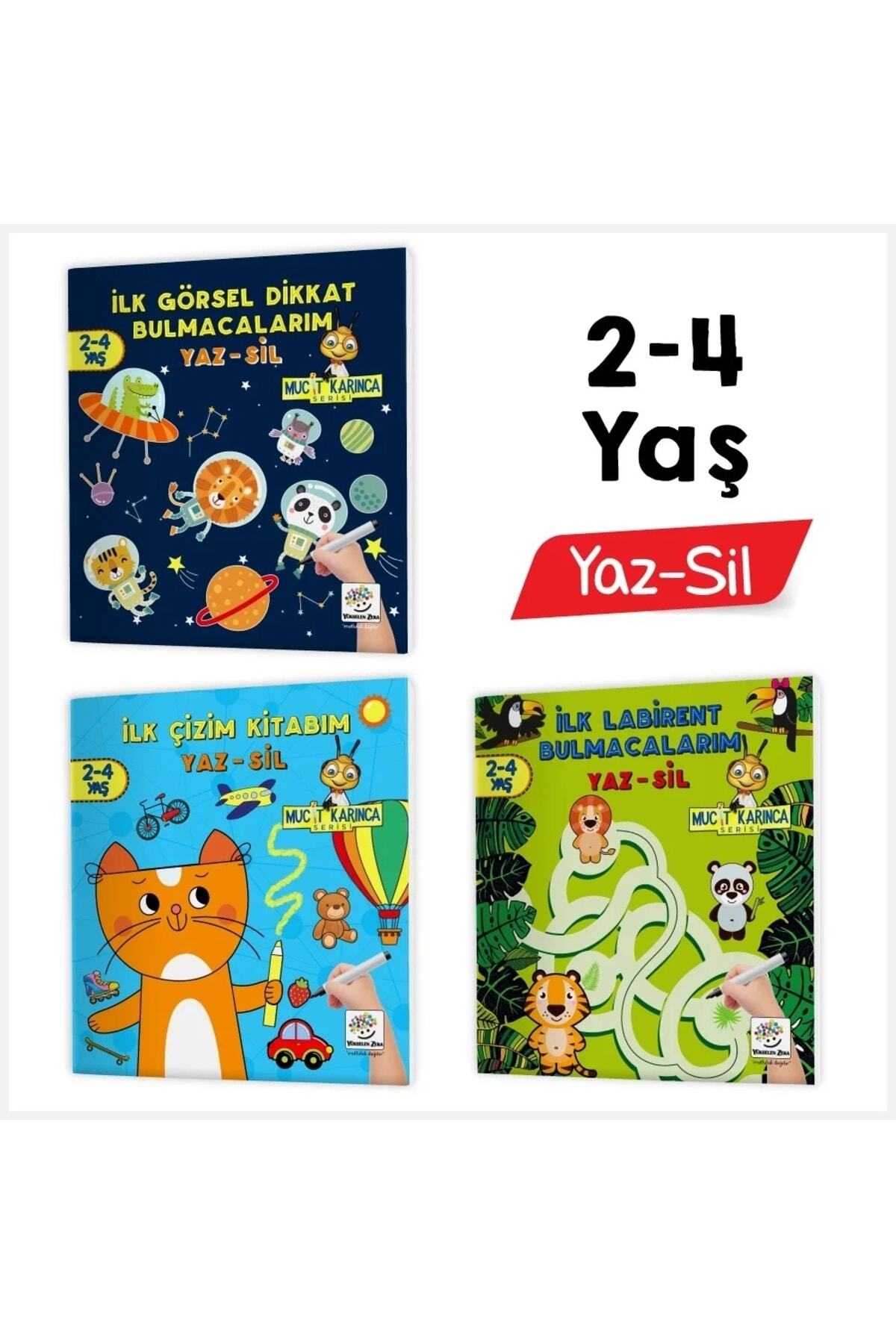yükselen zeka Ilk Çizim Kitabım 3lü Set 2-4 Yaş Yaz-sil - Fiyatı, Yorumları