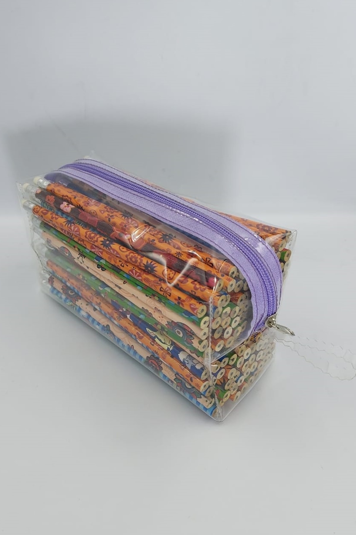 Togin Boya Kalemi Kutusu Tek Bölmeli Şeffaf Lila Kalemlik Fiyatı ...