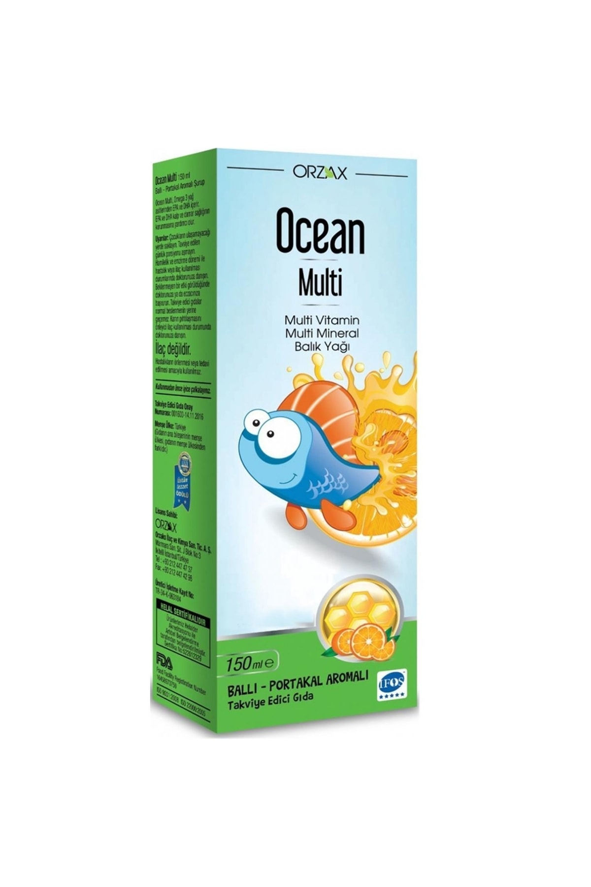 Ocean Multi Omega 3 Bal Ilaveli 150 Ml - Fiyatı, Yorumları
