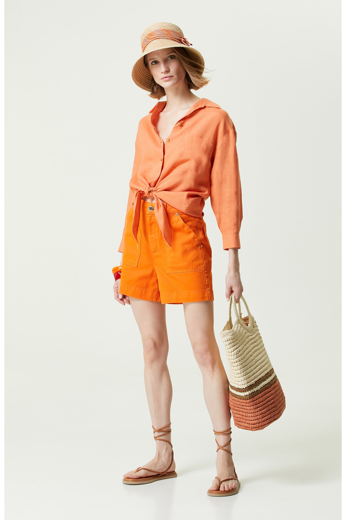 Network Yanık Turuncu Düz Paça Denim Şort Fiyatı, Yorumları - Trendyol