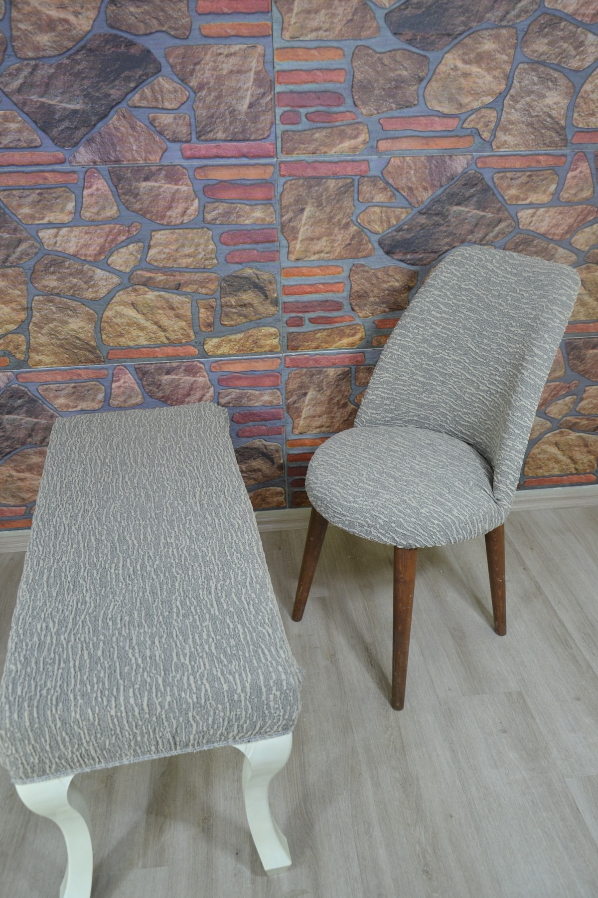 kılıfteks Sandalye Takımı 4 Adet Sanandalye 1 Adet Sırtsız Puf Fiyatı ...