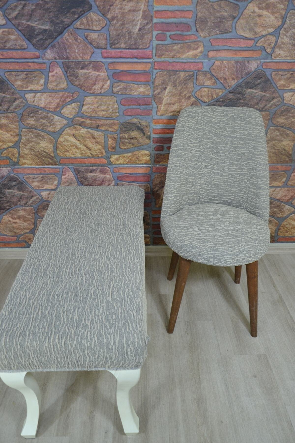 kılıfteks Sandalye Takımı 4 Adet Sanandalye 1 Adet Sırtsız Puf Fiyatı ...