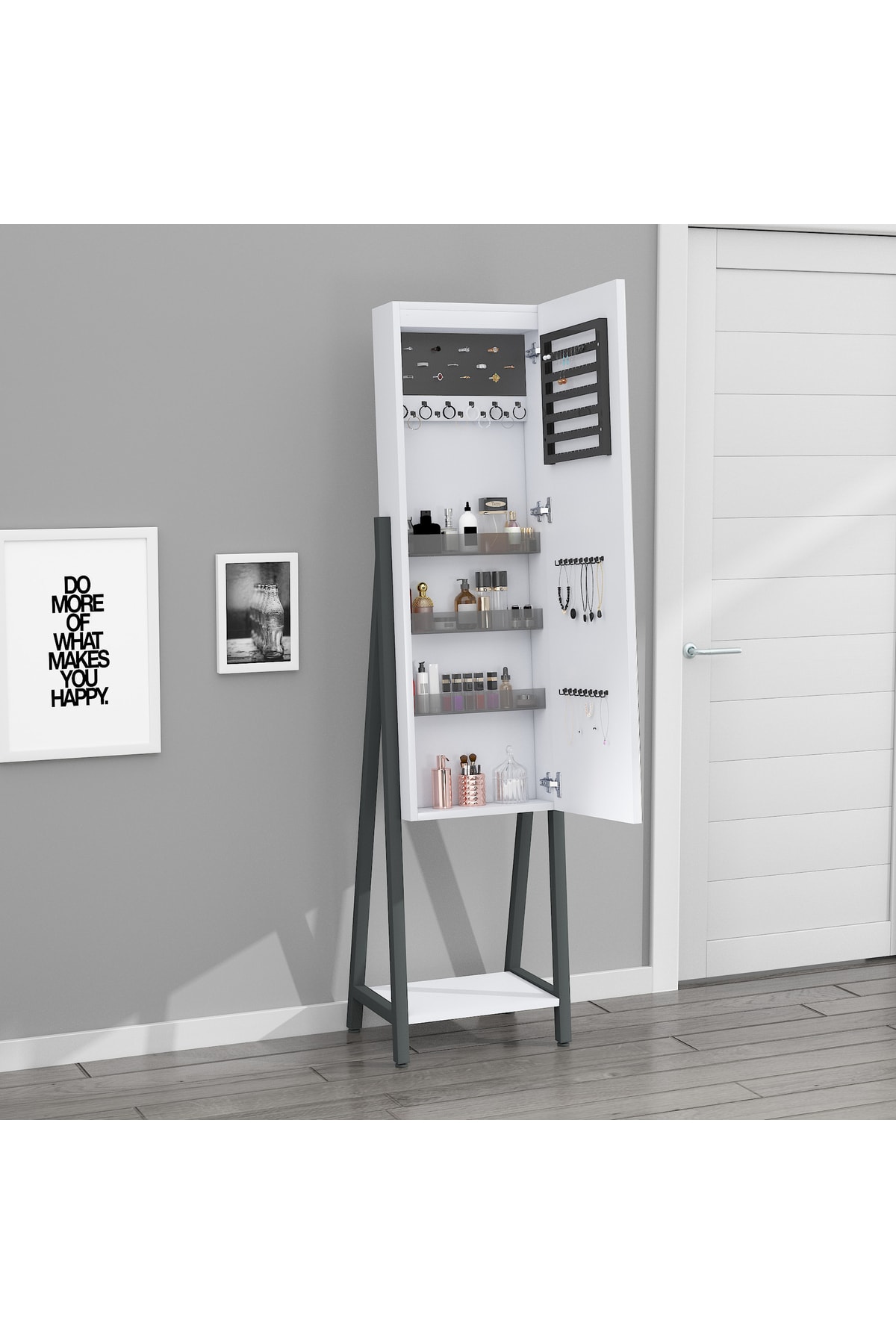 DECOBOX Eyfel Led Aydınlatmalı Boy Aynalı Takı Dolabı Beyaz Işık Fiyatı, Yorumları - Trendyol