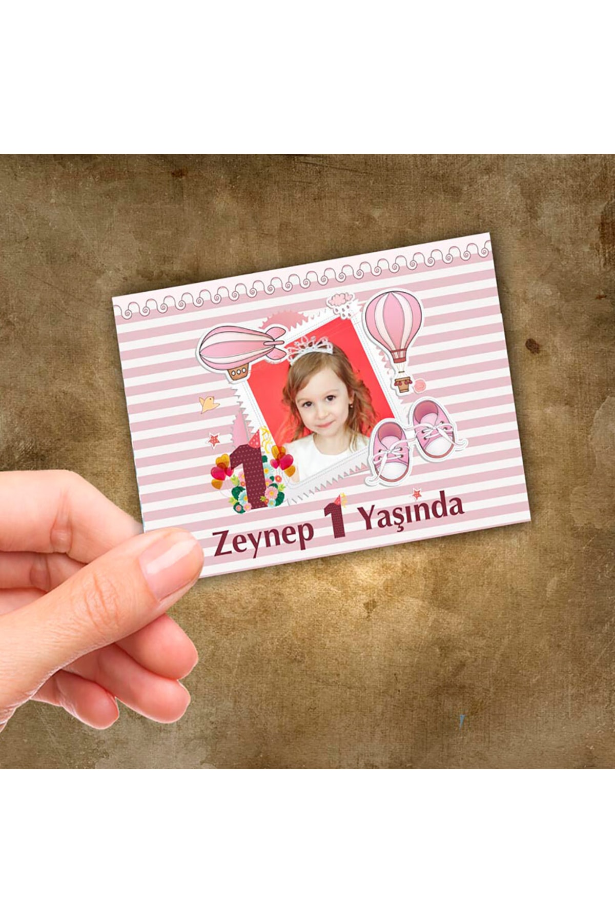 partimira 1 Yaş Doğum Günü Magneti Bebek Magnetleri 10x7 Cm Resimli ...