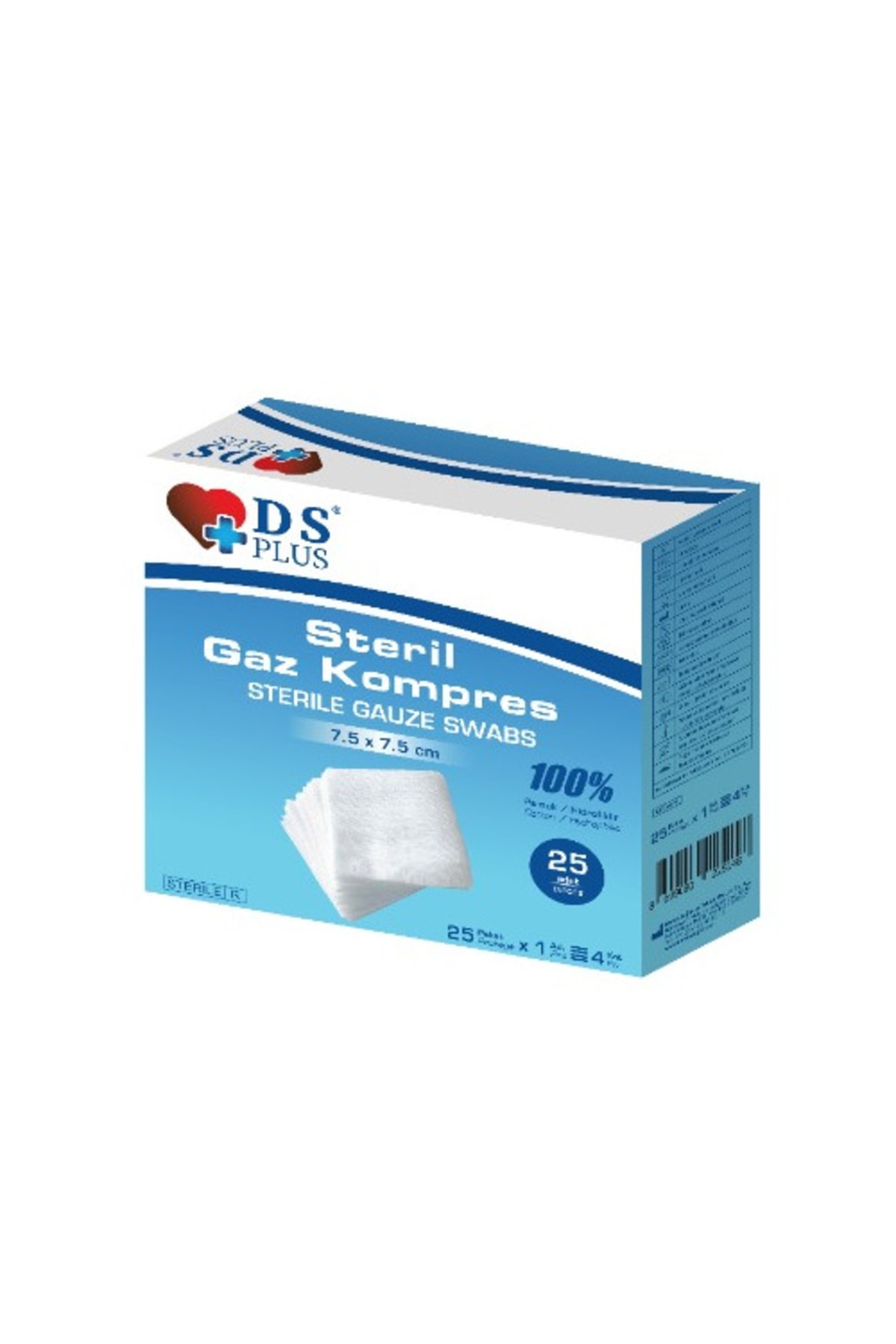 DS PLUS Steril Gaz Kompres 7.5 X 7.5 Cm 25 Adet 1 Paket Fiyatı ...