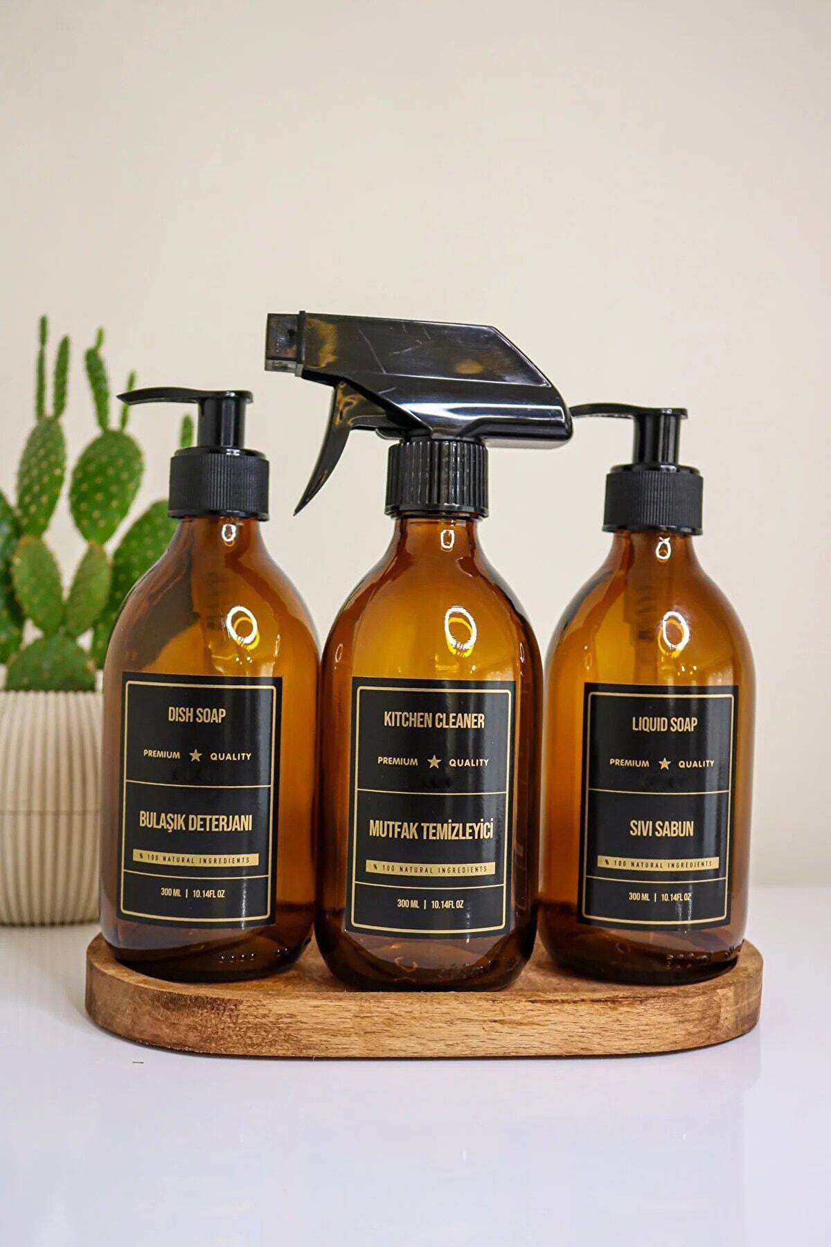 GÖKÇEHOME 3'lü Bulaşık Deterjanı,sıvı Sabunluk Ve Mutfak Temizleyici ...