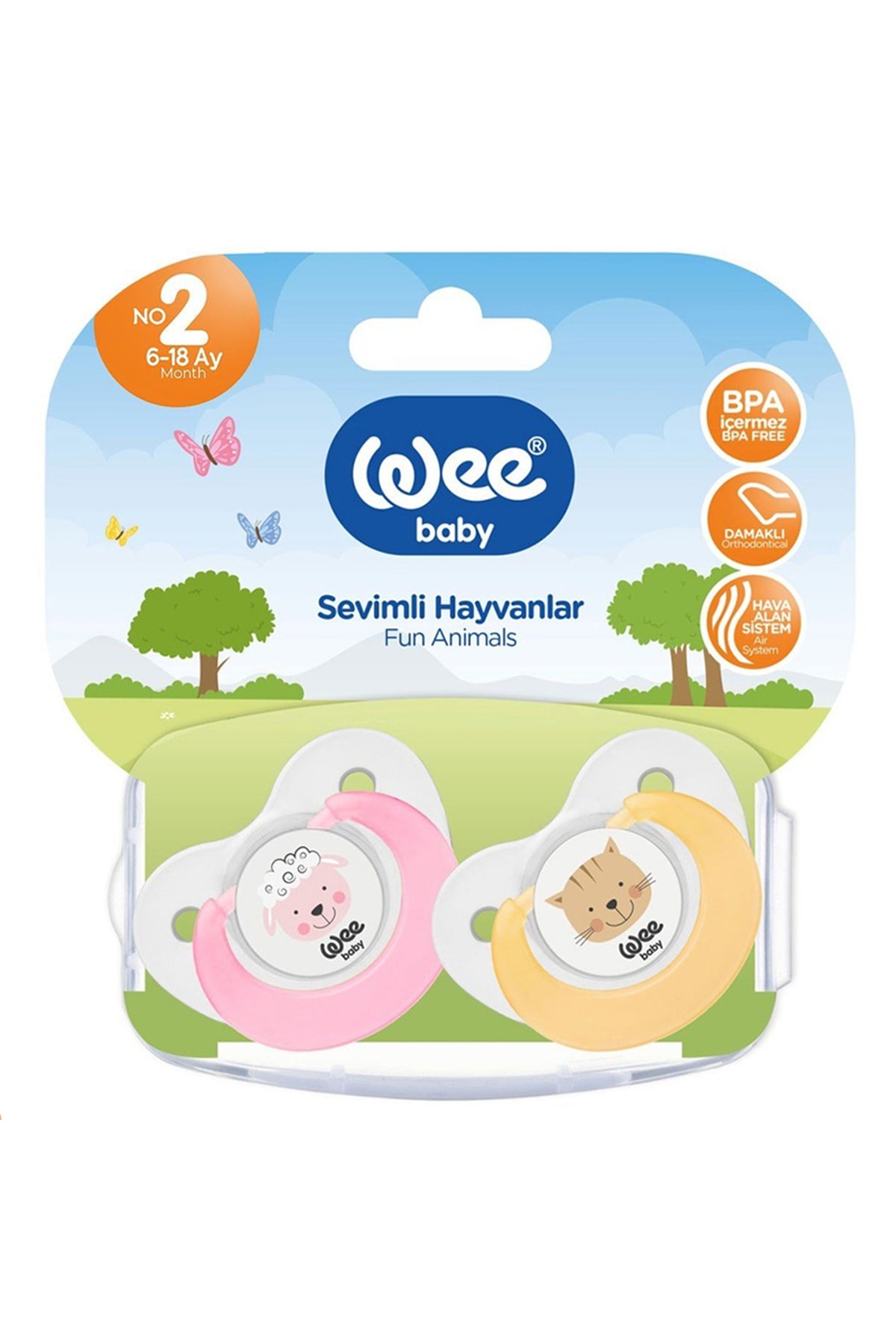 Wee Baby Sevimli Hayvanlar Damaklı No 2 6-18 Ay 2'li Emzik Fiyatı ...