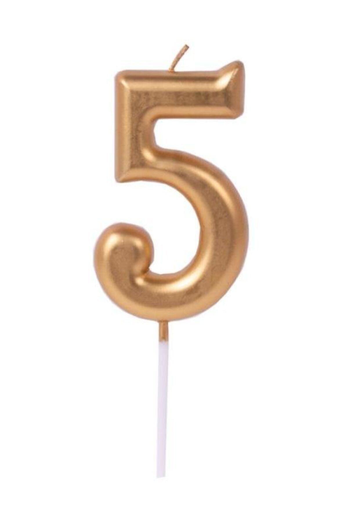 Genel Markalar Gold Rakam Mum 5 Rakam Mum - Fiyatı, Yorumları