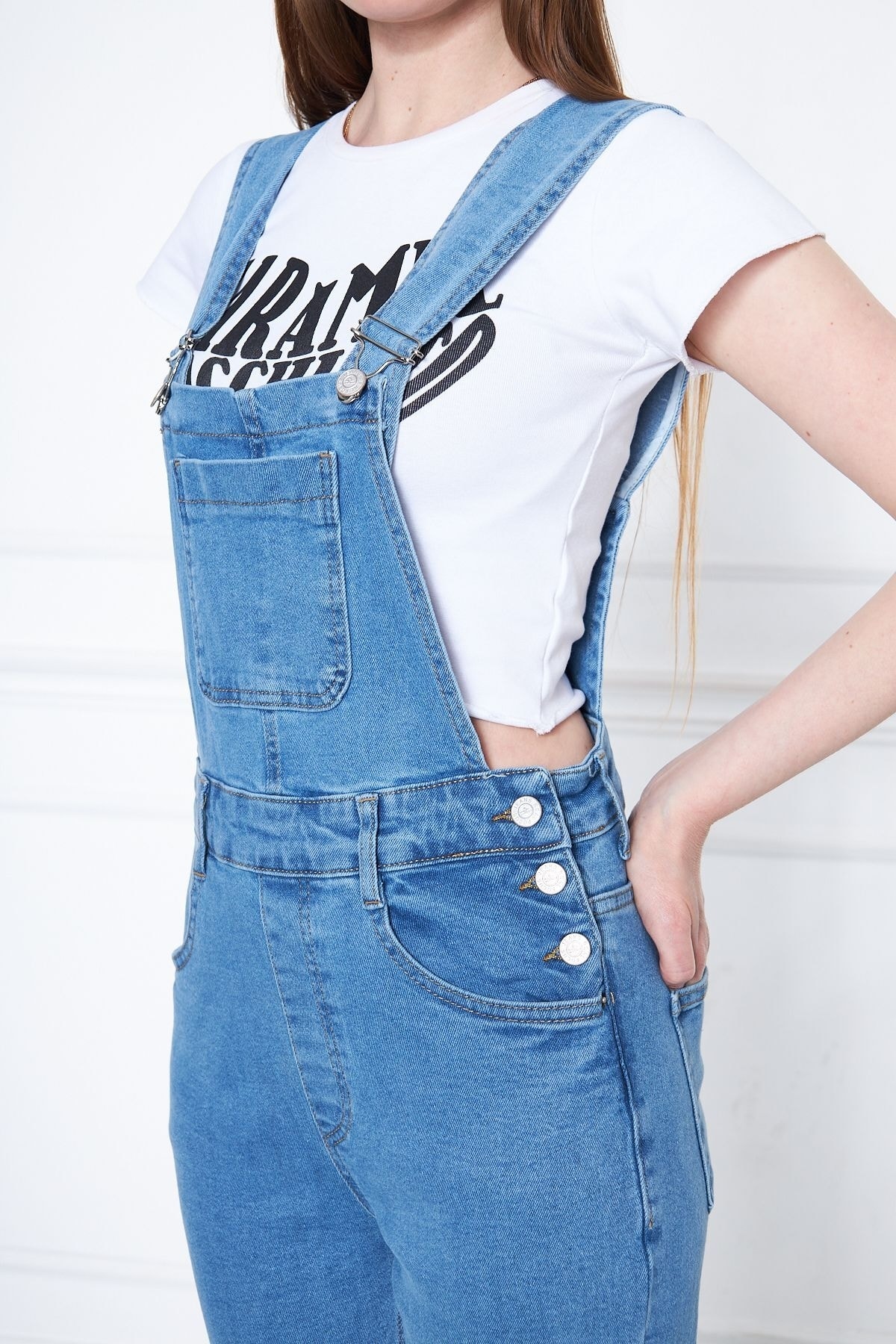 Pamuk Butik Kadın Mavi Denim Salopet Kot Tulum Fiyatı, Yorumları - Trendyol