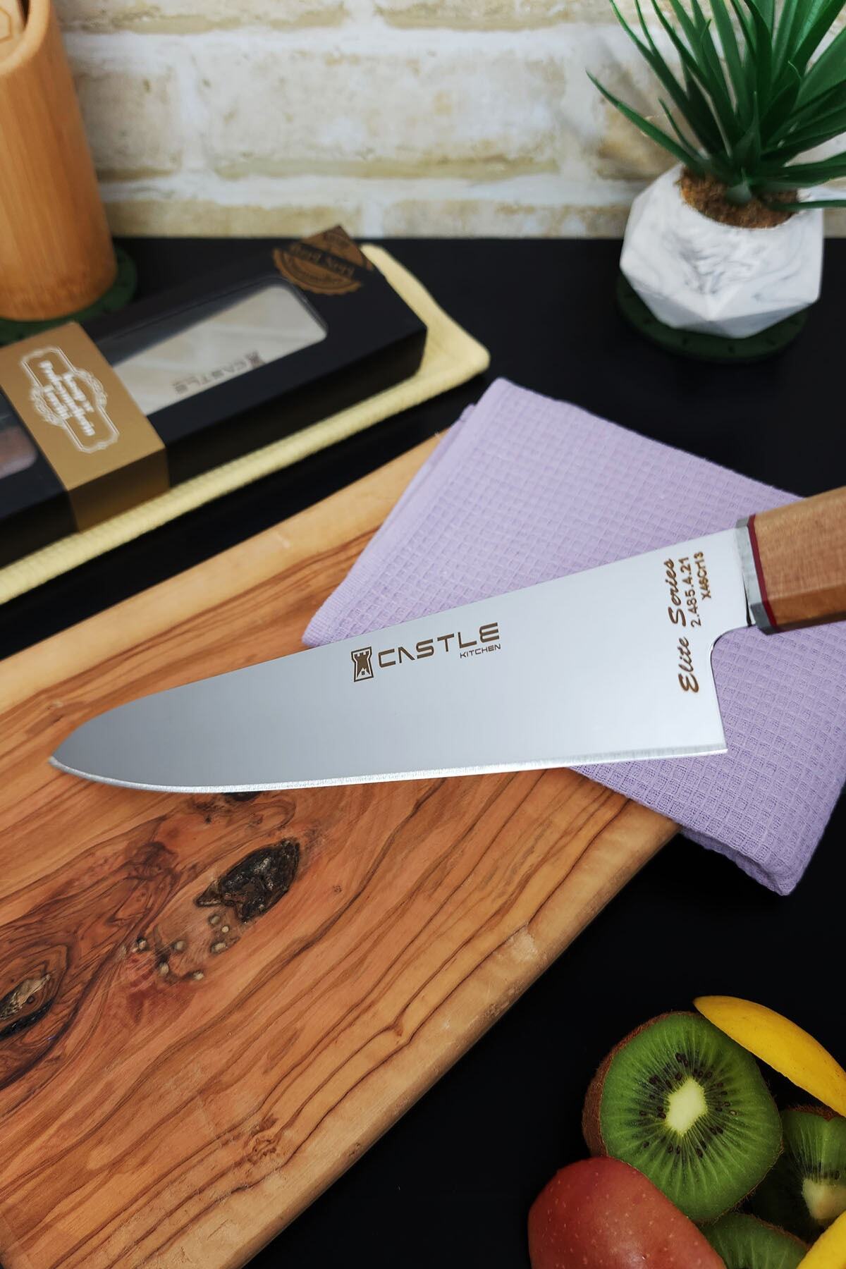 CASTLE KITCHEN Elite Serisi 5'li Mutfak Bıçak Seti Şef Bıçağı ...