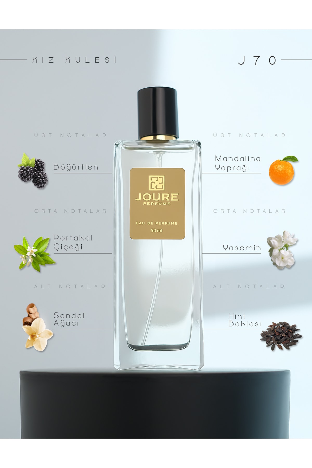 JOURE PERFUME J70 - Vanilya Beyaz Çiçekler Tatlı Kokulu 50ml Kalıcı Edp ...