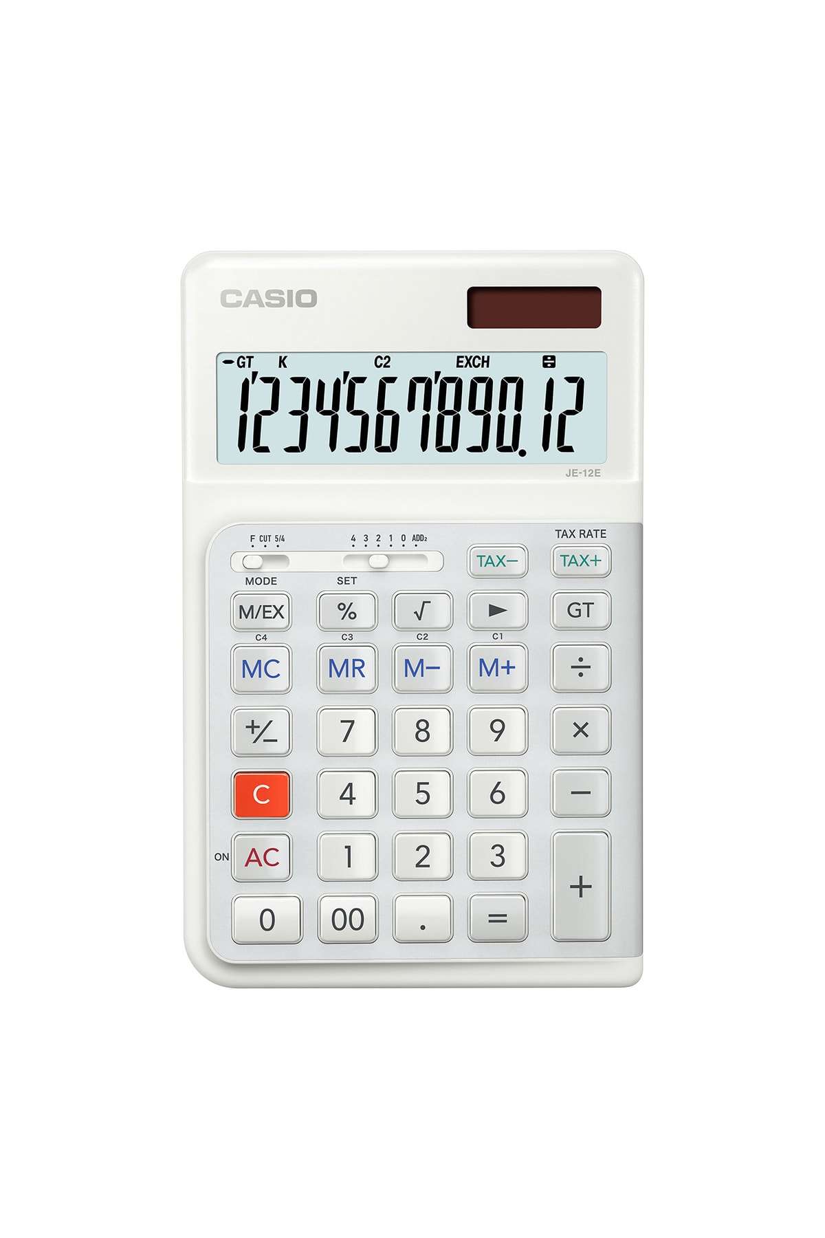 Casio Je-12e-we Beyaz 12 Hane Masa Üstü Ergonomik Tuşlu Hesap Makinesi ...