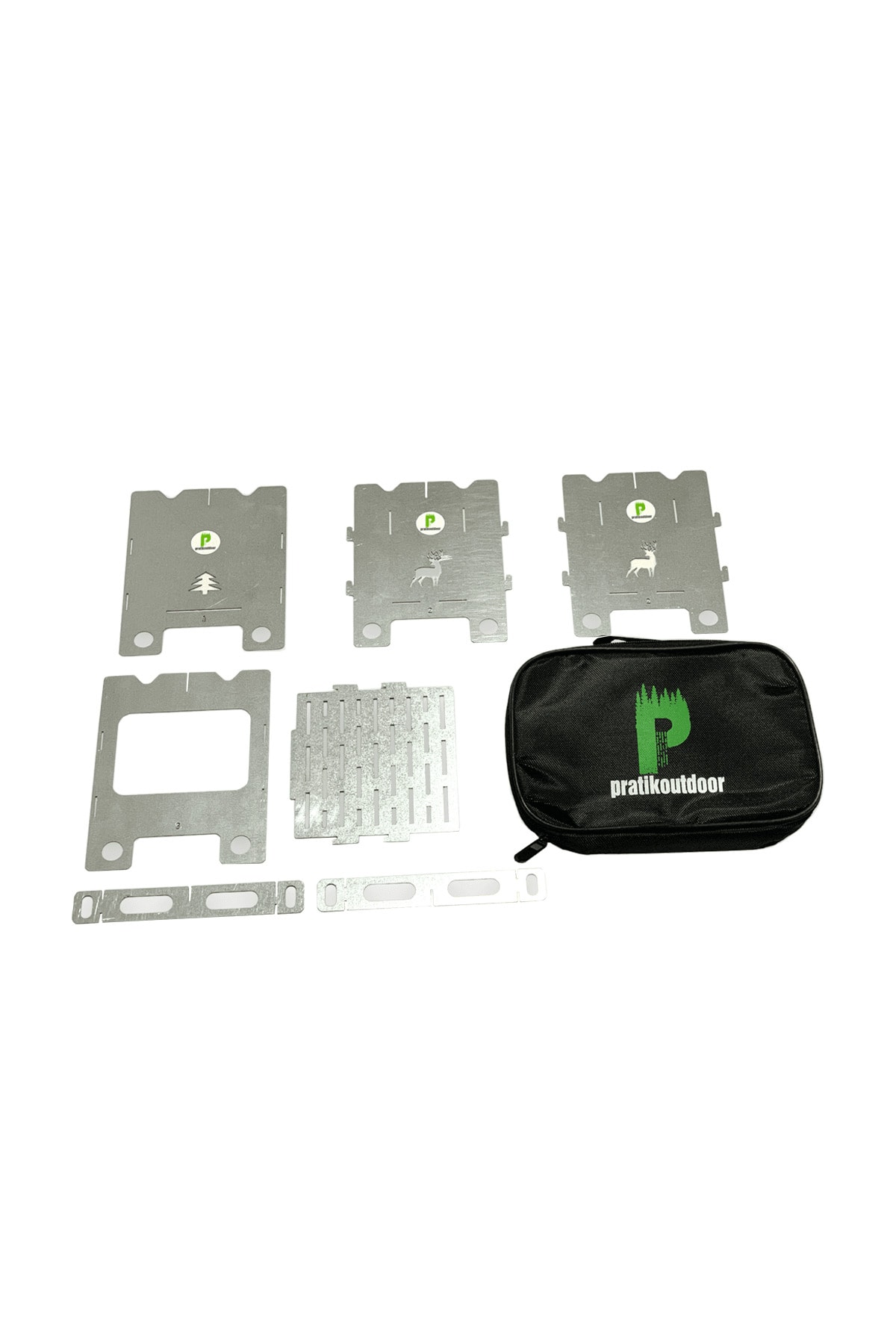 pratikoutdoor Paslanmaz Ateş Kutusu, Firebox, Katlanır Mini Soba, Kamp ...