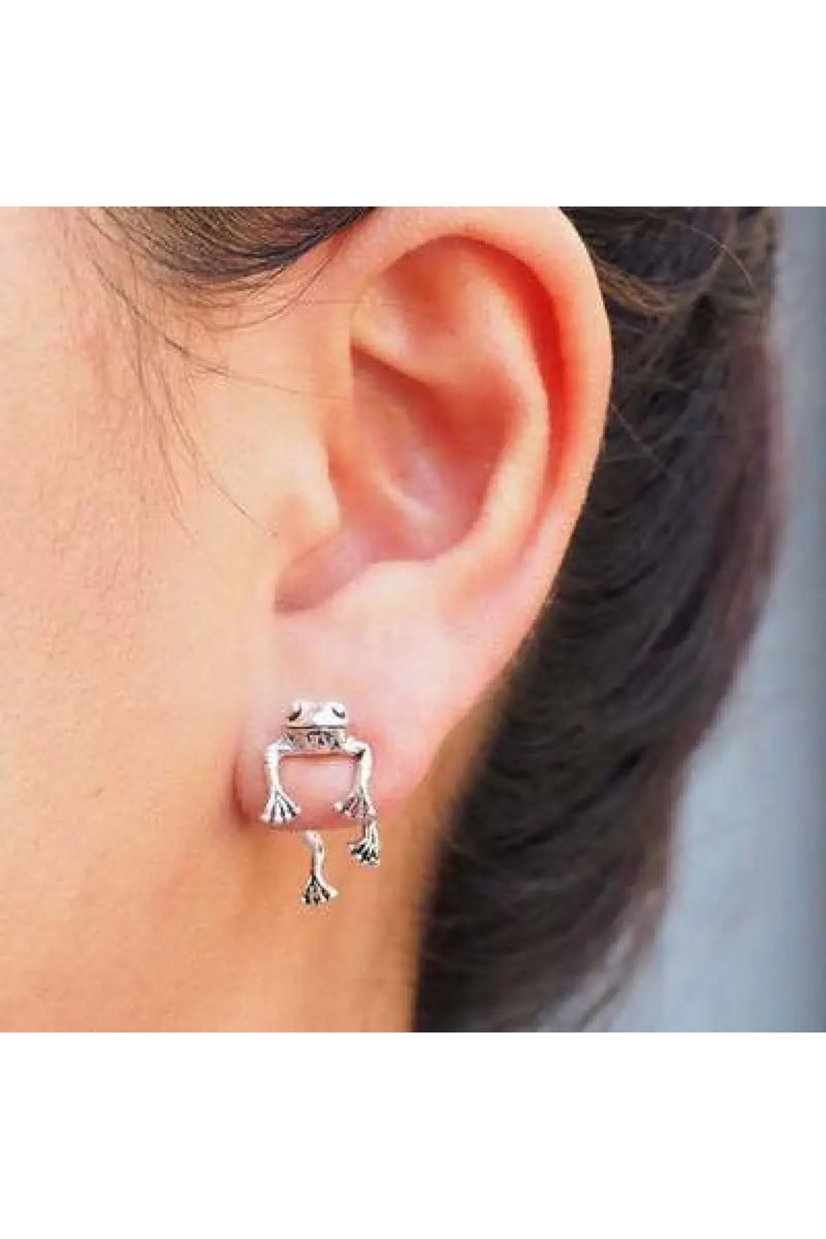 Köstebek Sevimli Kurbağa Küpe Swinging Frog Earing - Fiyatı, Yorumları