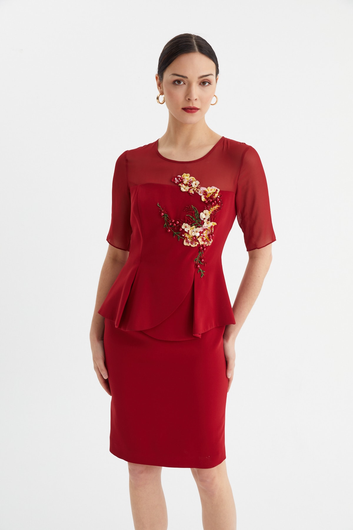 Balizza Blz-taş Ve Çıçek Işlemeli Diz Üstü ElbiseFiyatı, Yorumları ...