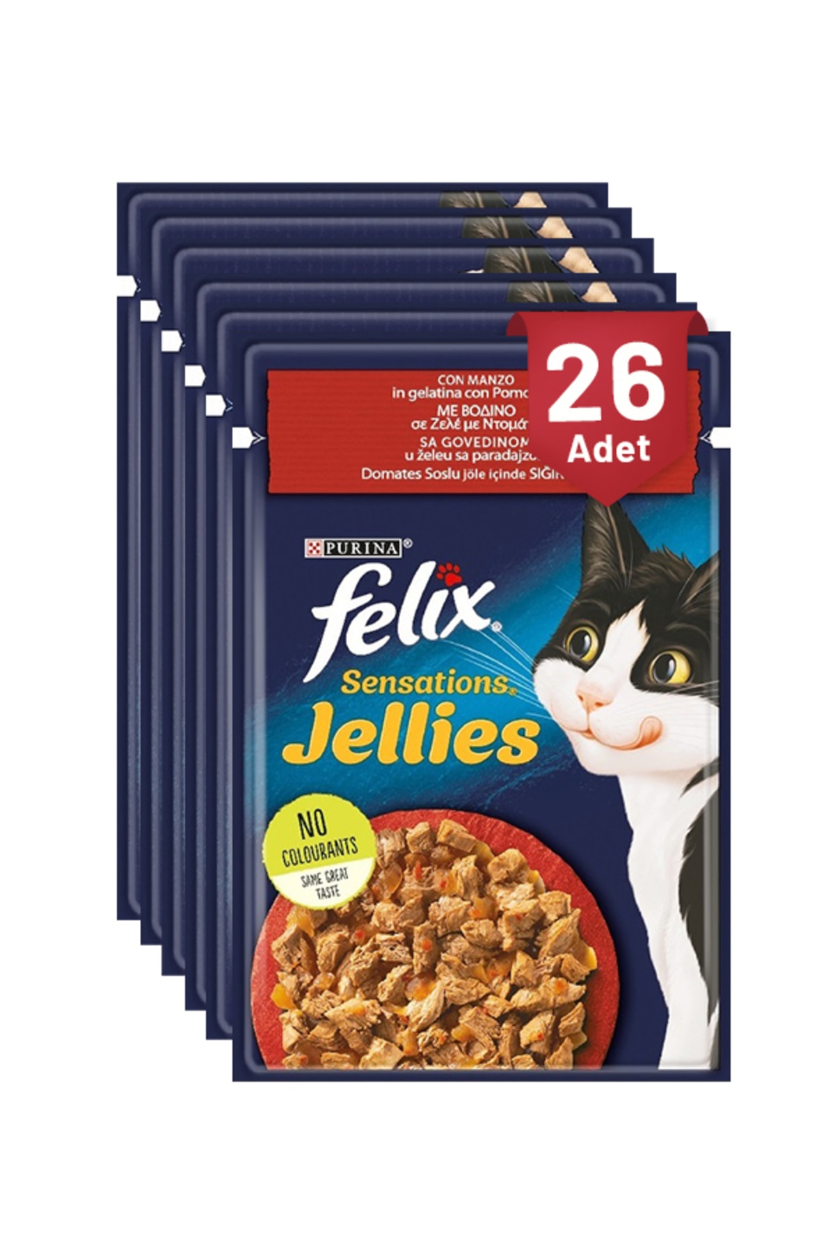 FELİX Felix Sensation Sığır & Domatesli Kedi Yaş Mama 85 Gr Fiyatı ...