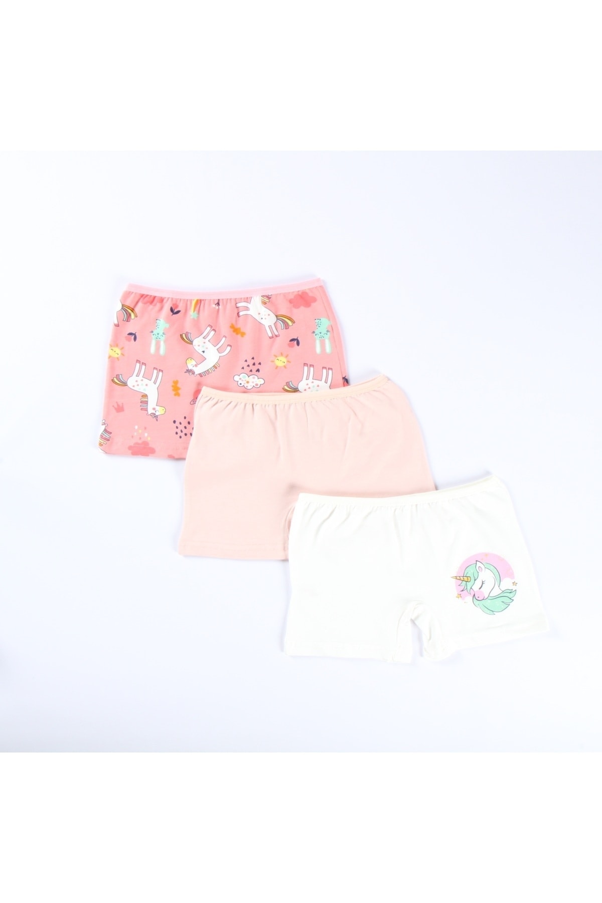elmas kids Kız Çocuk Pamuklu Nar Unicorn Desen 3'lü Boxer - Fiyatı ...