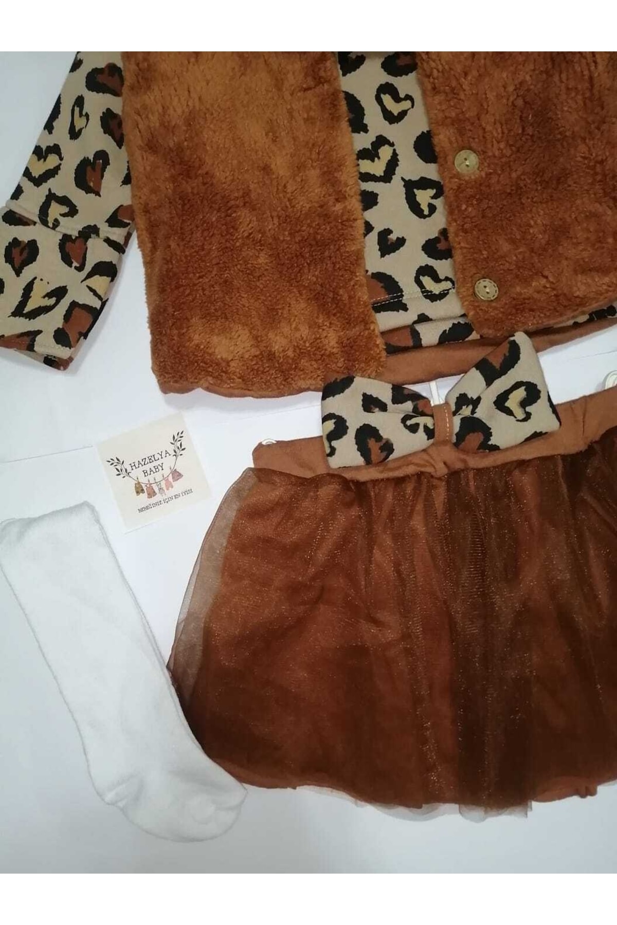 HAZELYA BABY Kız Çocuk 5li Tütü Etek Takım Kilotlu Çorap Hediyeli ...
