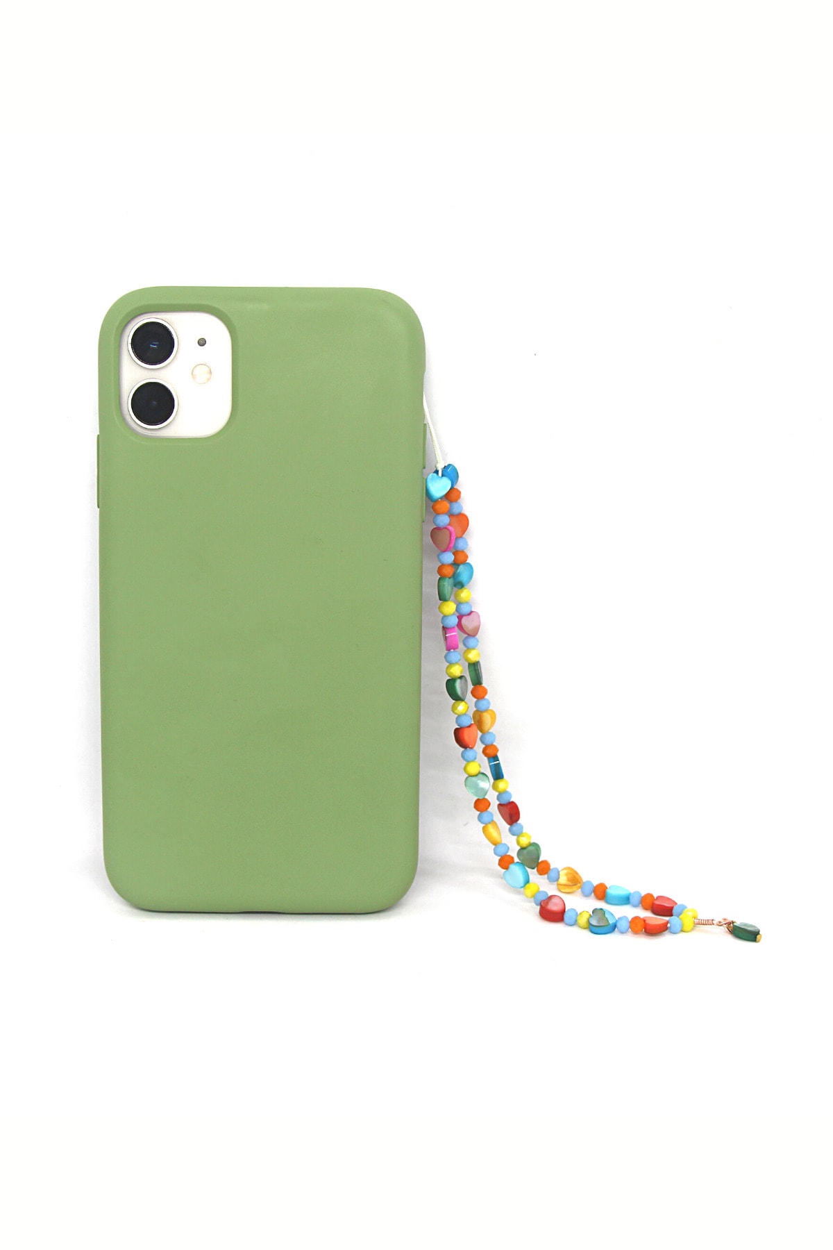 Elila Design Love Renkli Kalp Boncuklu Telefon Askısı, Telefon Charm ...