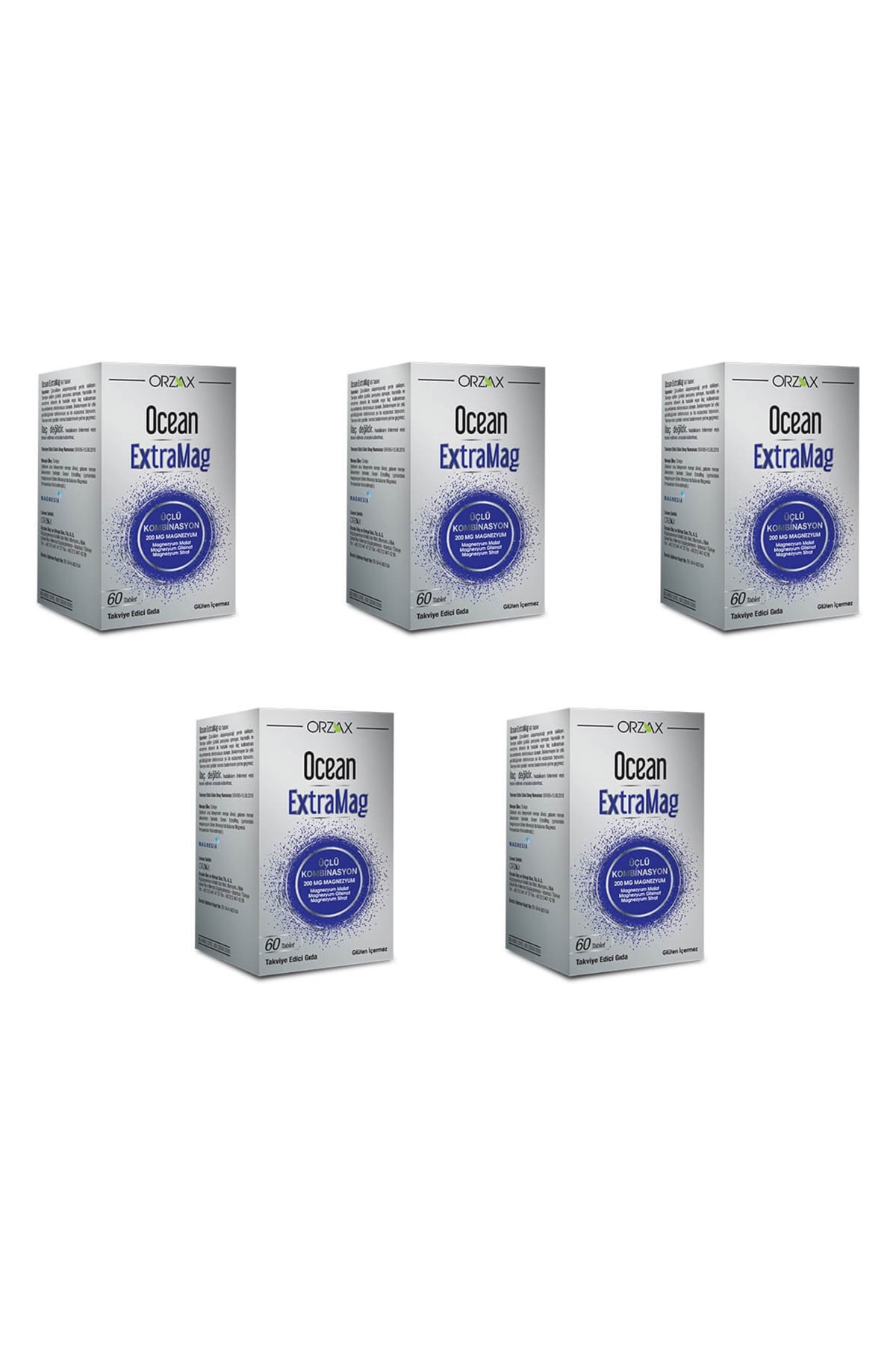 Ocean Ocean Extramag 200 Mg Magnezyum 60 Tablet 5'li Paket - Fiyatı ...