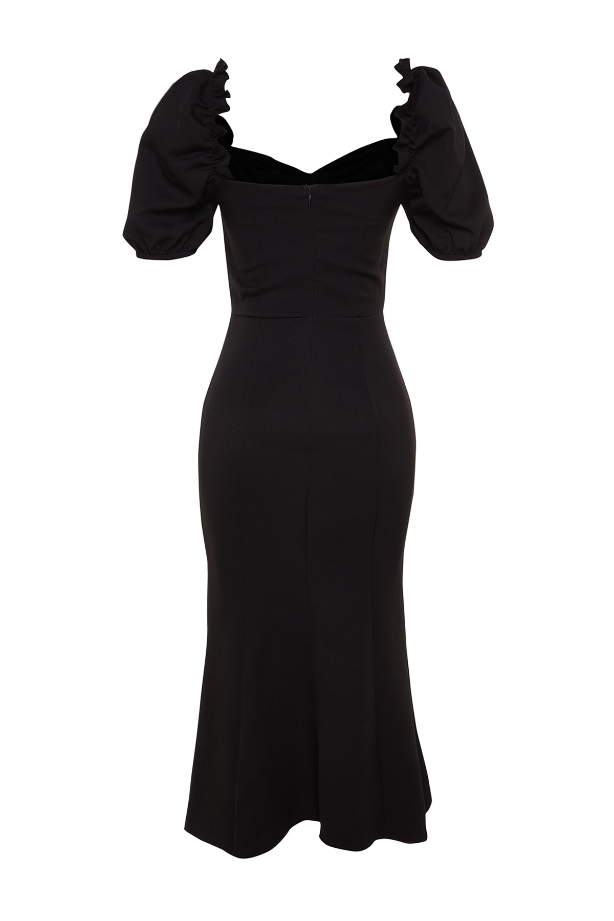 Trendyol Collection Black Collar Detailed Woven Stylish Evening Dress ...