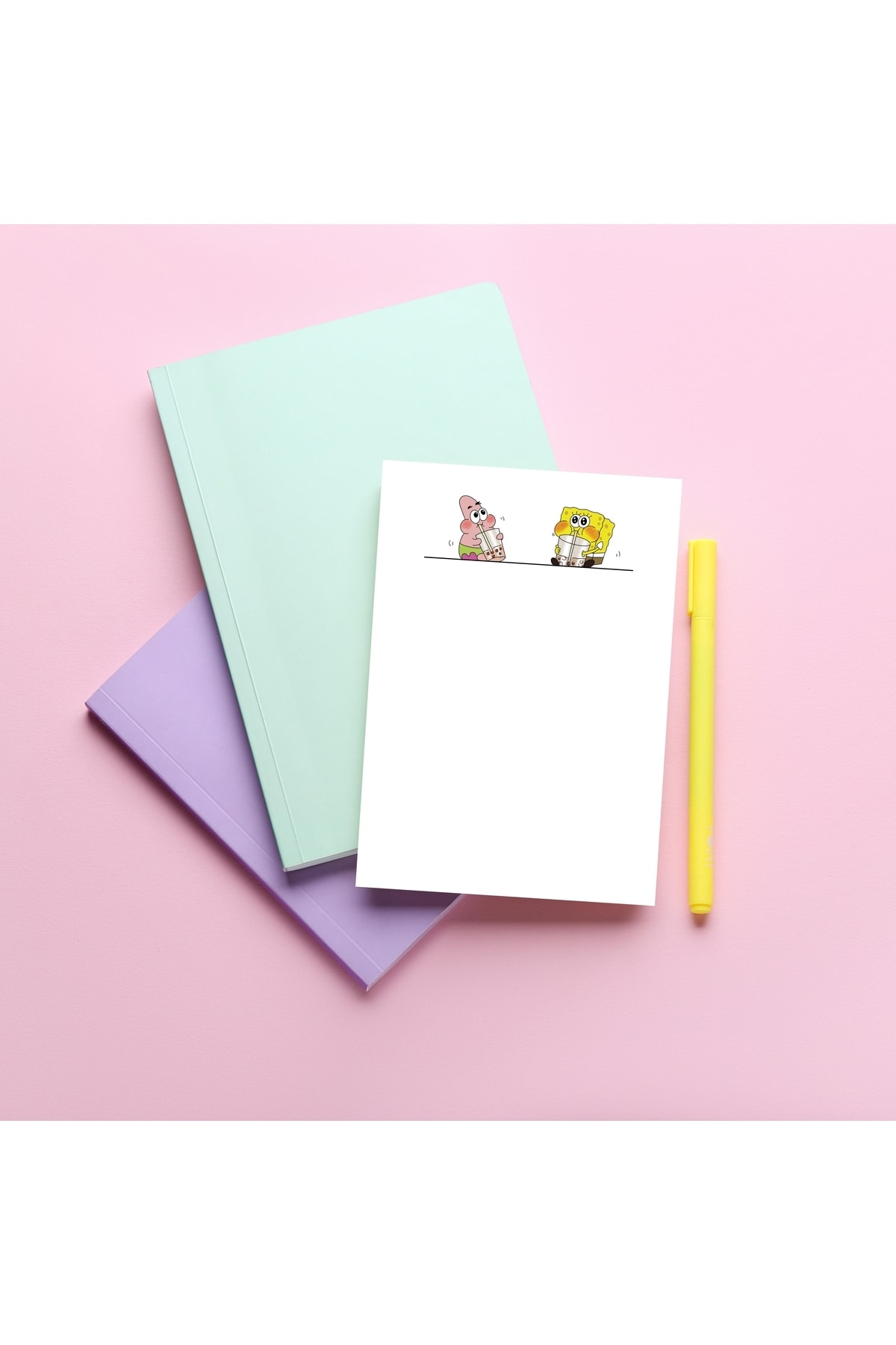 Pine Note Sponge Bob Ve Patrick Desenli Planlayıcı/to Do List Defter ...