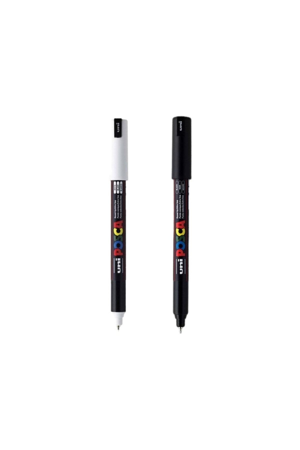 Uni Posca Marker Kalem Pc-1mr (0.7mm) 2'li Set Siyah Ve Beyaz - Fiyatı ...