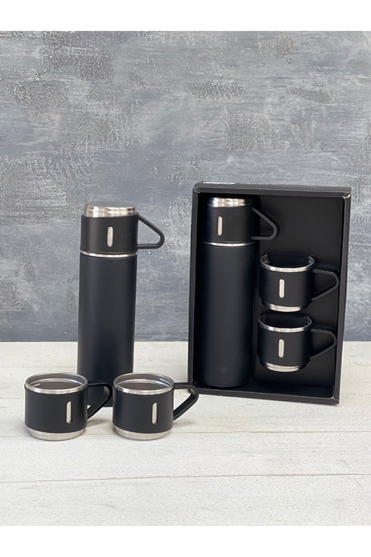 KOZALILAR Chef Star Paslanmaz Çelik 3 Bardaklı Vakumlu Termos Set ...
