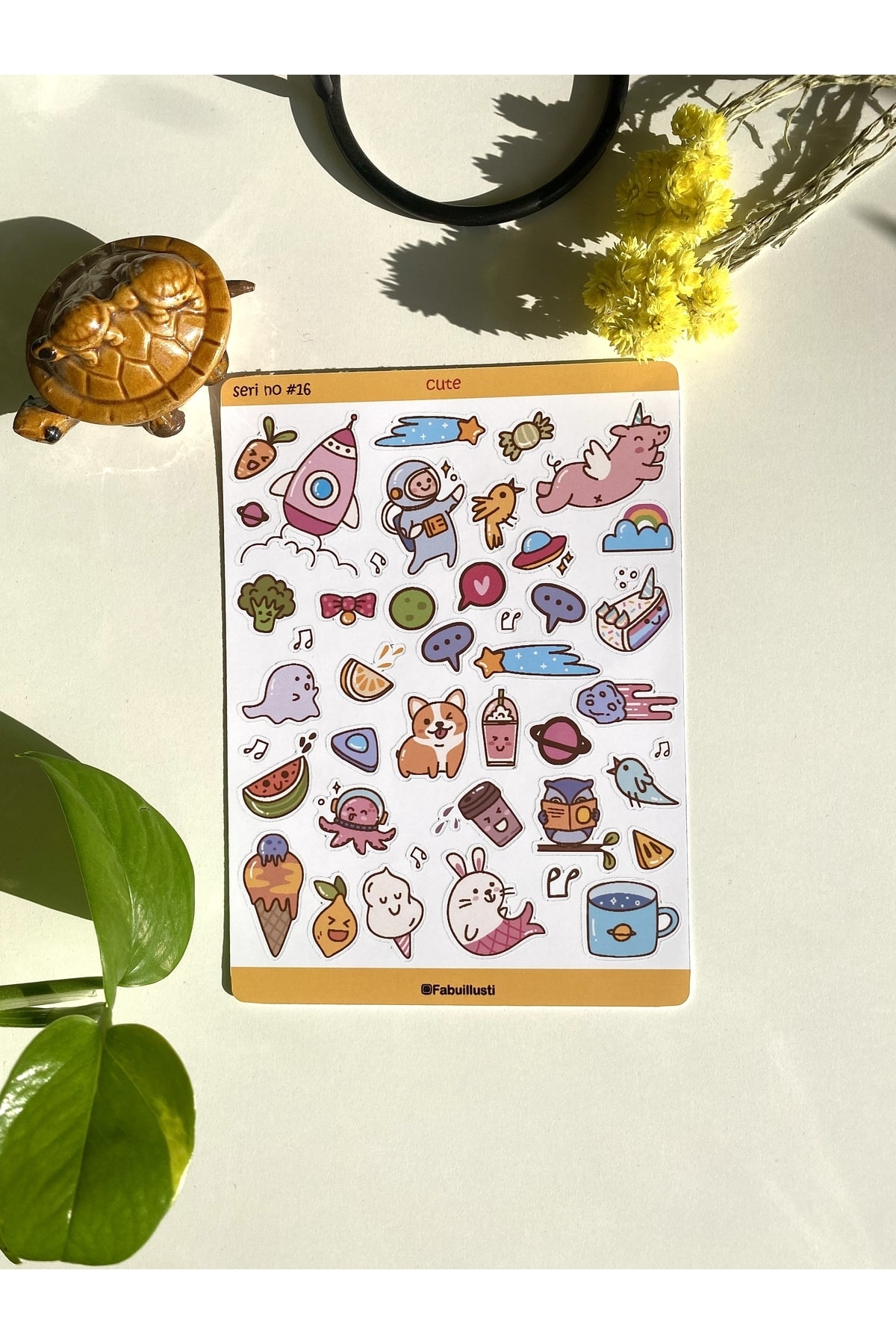 fabuillusti 2’li Cozy Journal Bullet Stiker Seti, Parlak Etiket ...