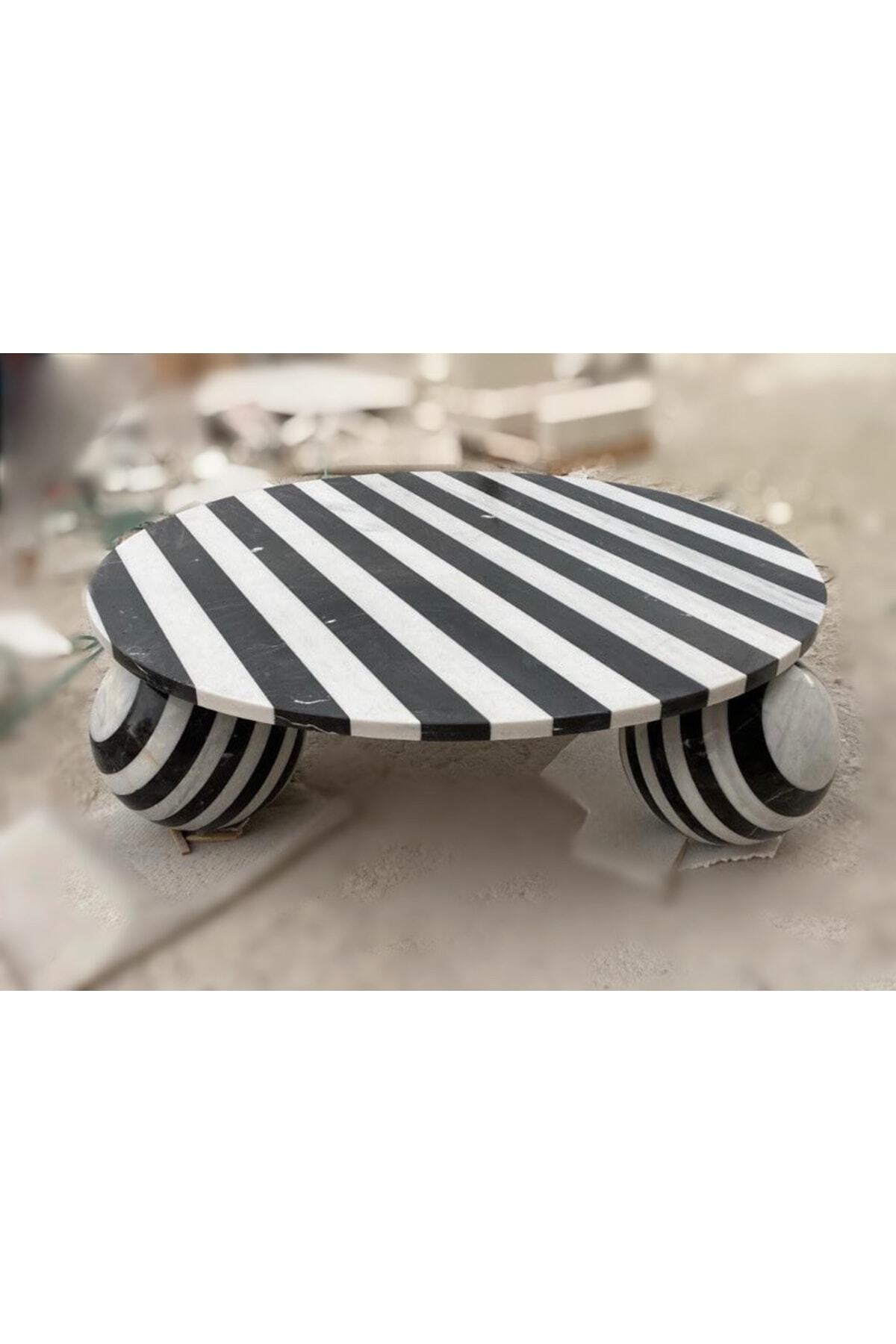 Sinem Şahin Mimarlık Zebra Mermer Orta Sehpa - Fiyatı, Yorumları