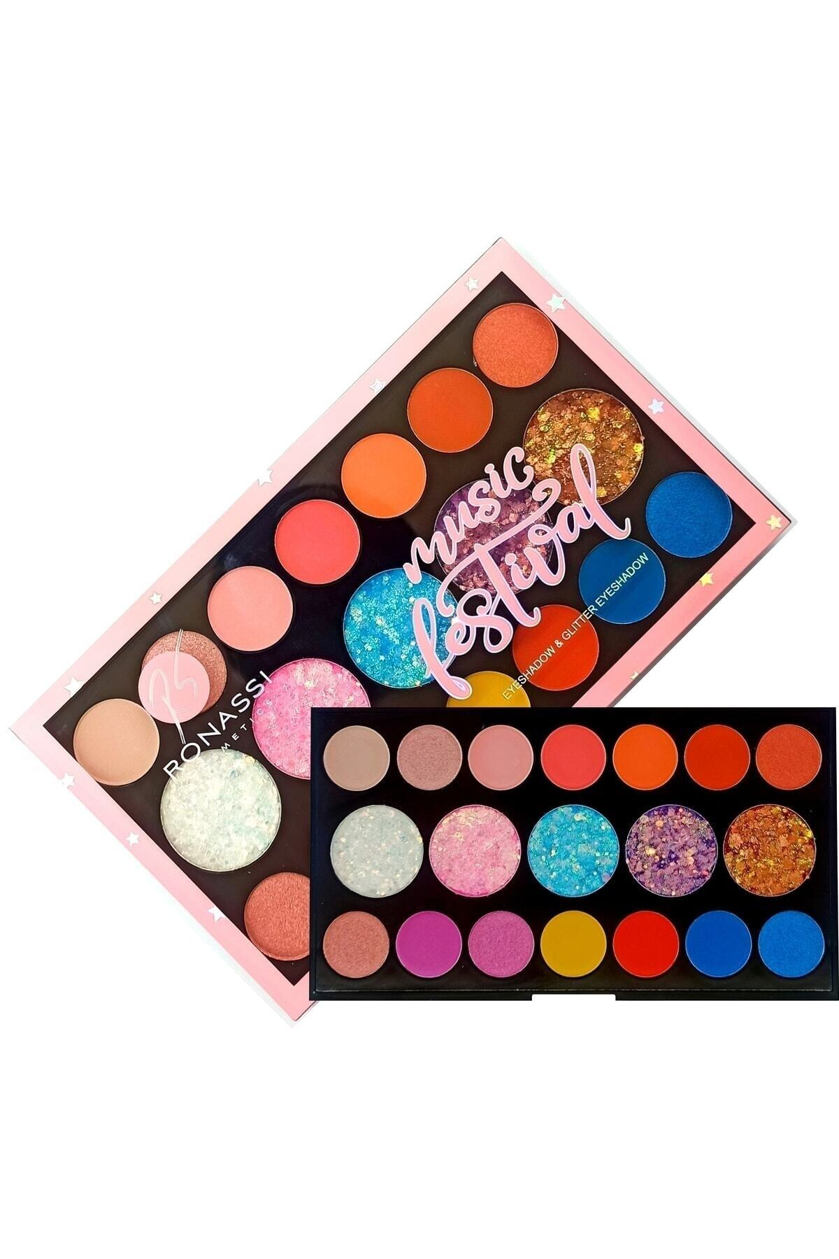 RS Ronassi Cosmetics Musıc Festival 19'lu Göz Farı 5'li Glitterli ...